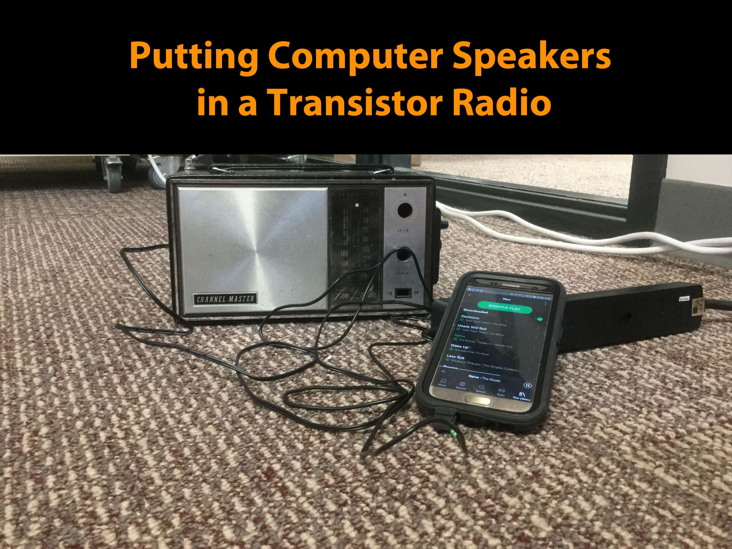 Transistor Radio Computer Speakers : 10 Steps - Instructables