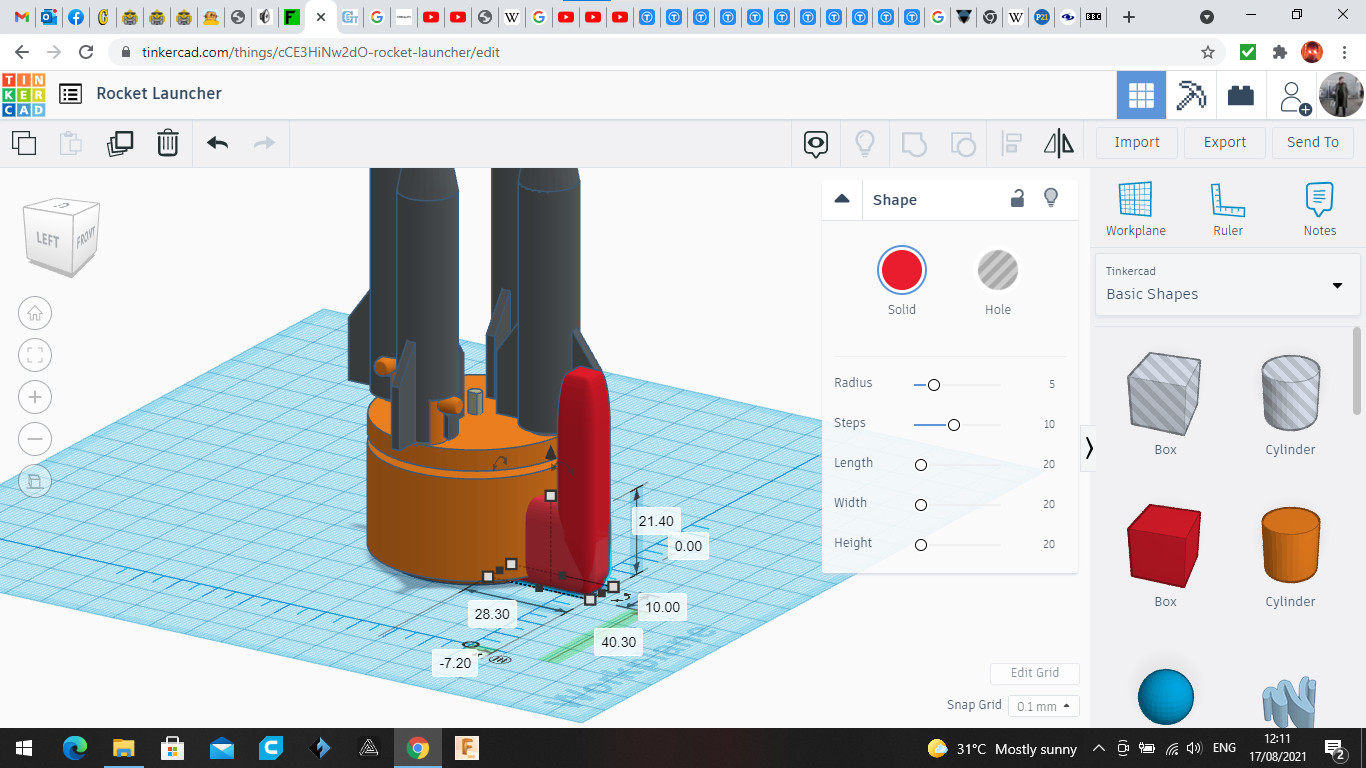 Tinkercad Robotics for School: Rocket Launching Mini-bot : 32 Steps ...