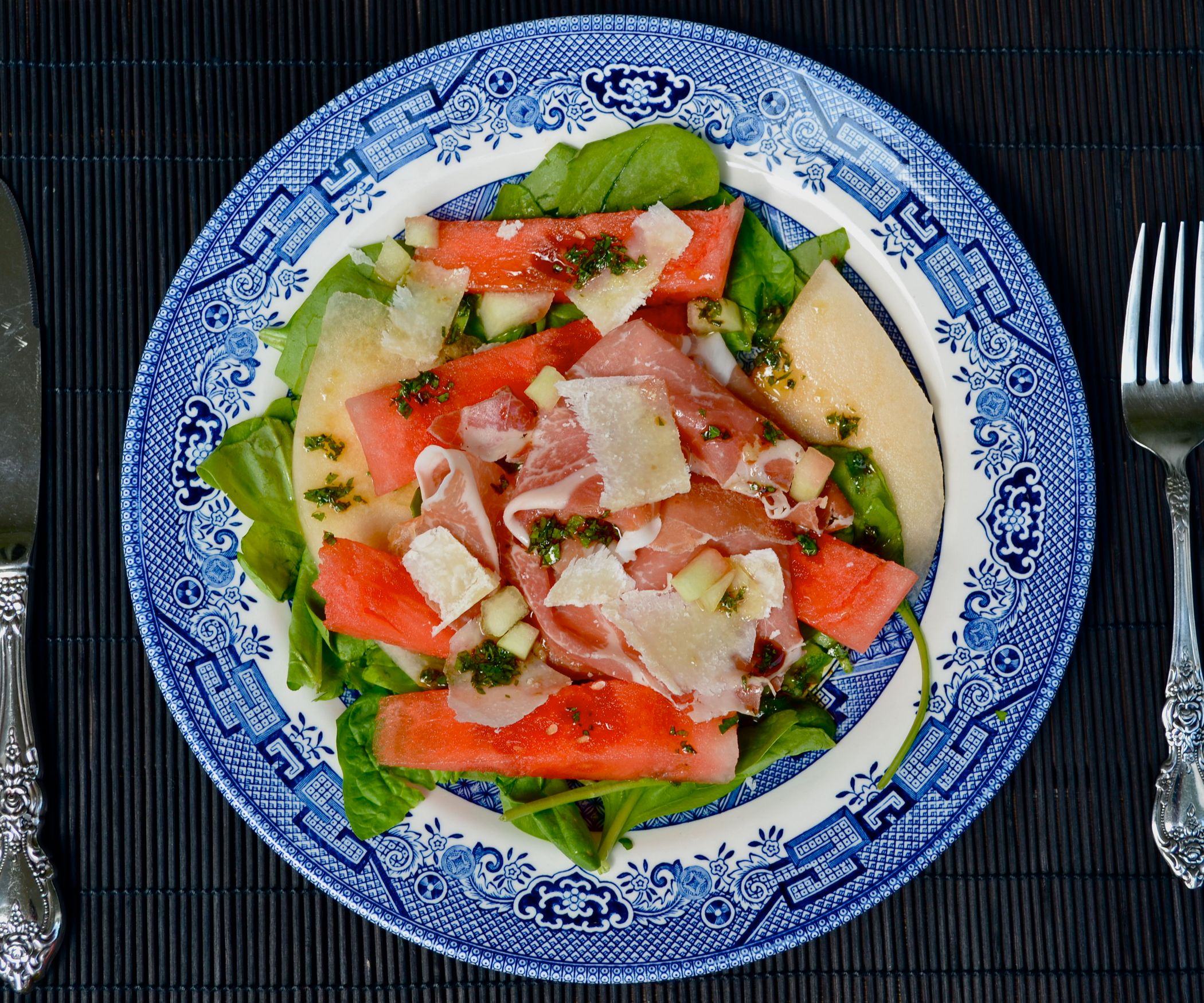 Watermelon Salad With Parma Ham, Quick Pickled Watermelon Rind and ...