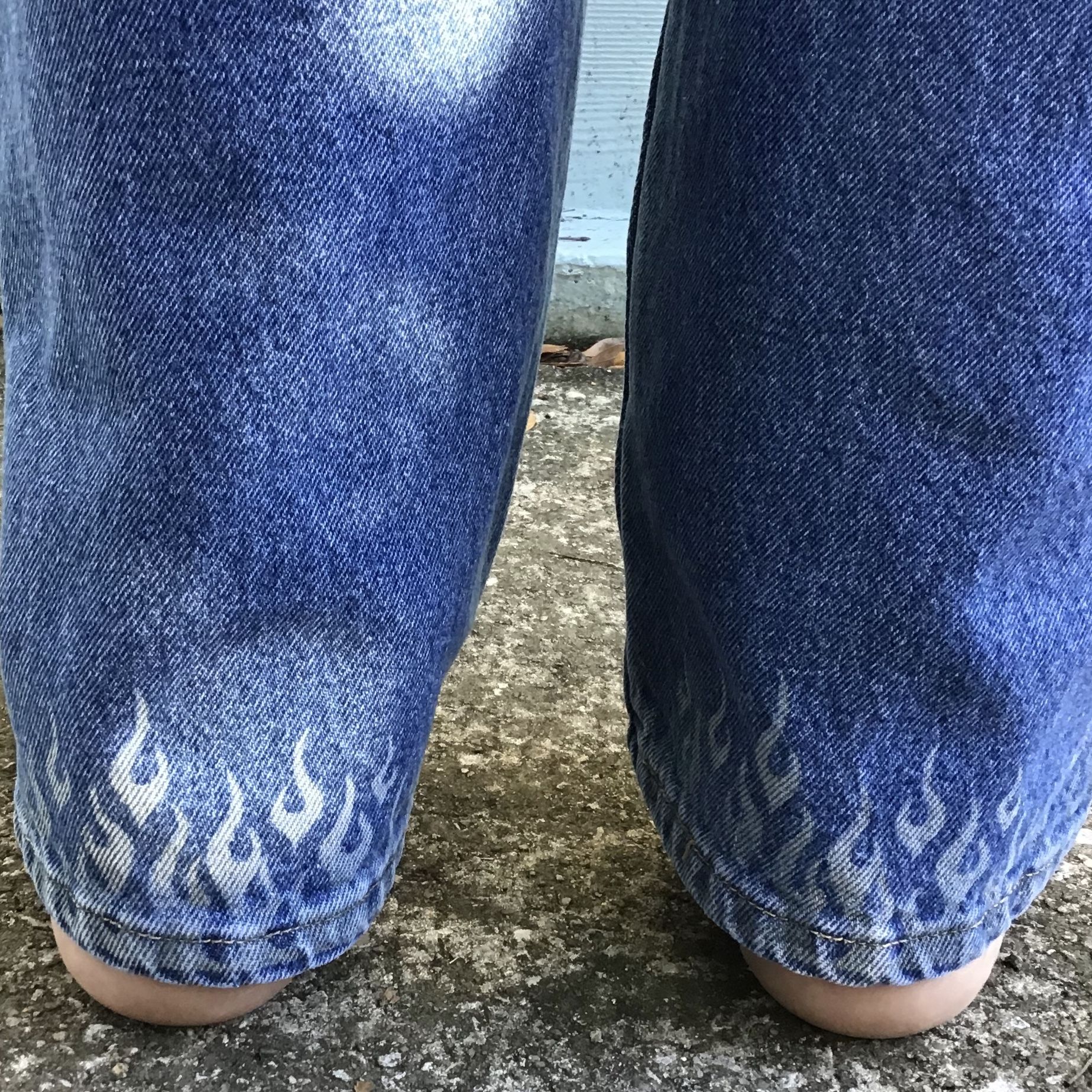 Laser Etched Flames on Denim Jeans : 10 Steps (with Pictures ...