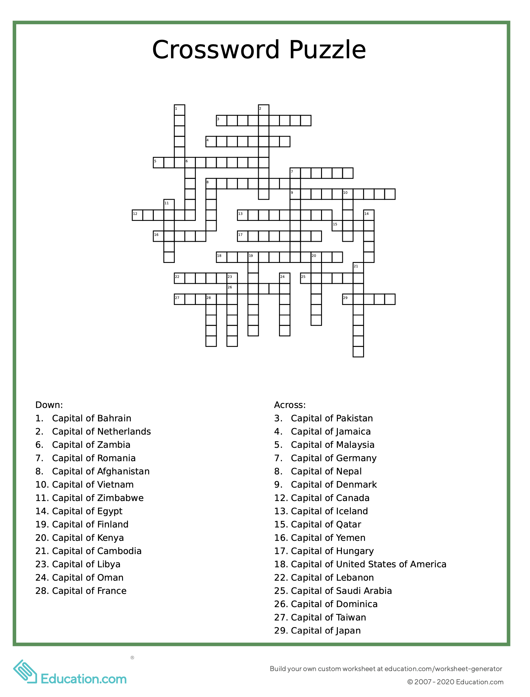 A-Cross-World Puzzle - Instructables