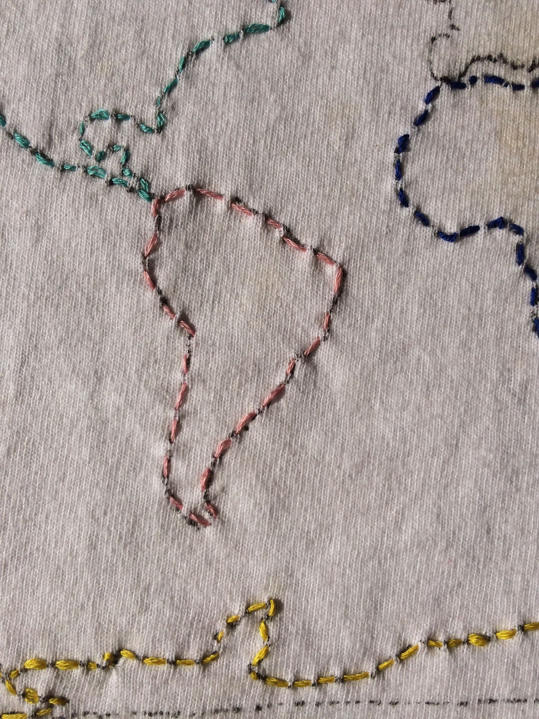 Hand Embroidered World Map : 17 Steps (with Pictures) - Instructables