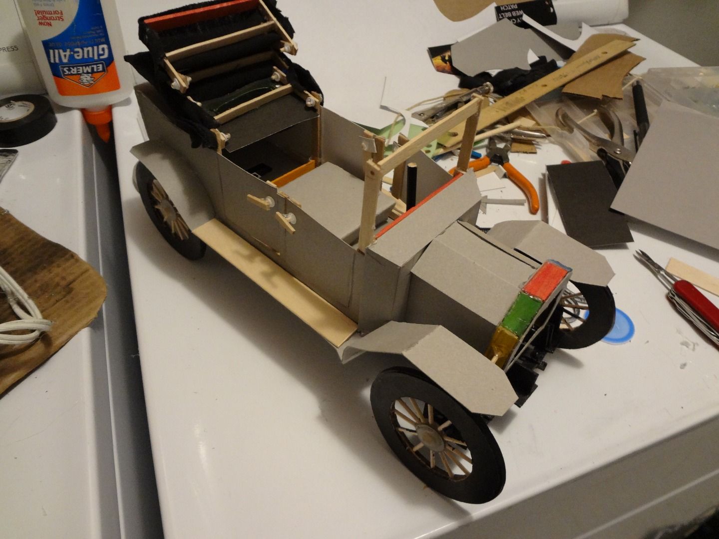 Classic Convertible Cardboard Electric Car. : 16 Steps (with Pictures ...