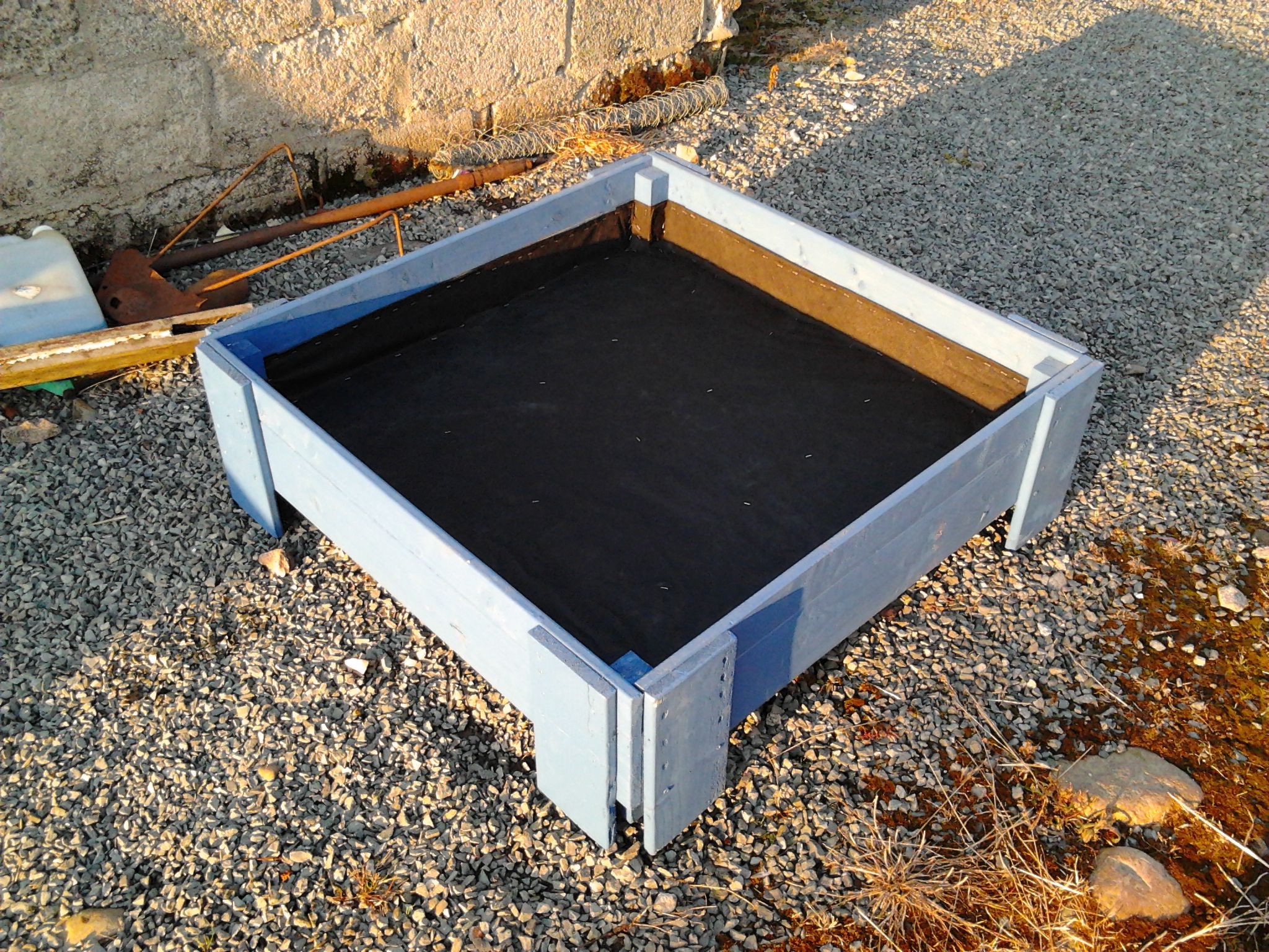 Raised Sand Box With Lid Made From Treated Fence Boards. (with Pictures ...