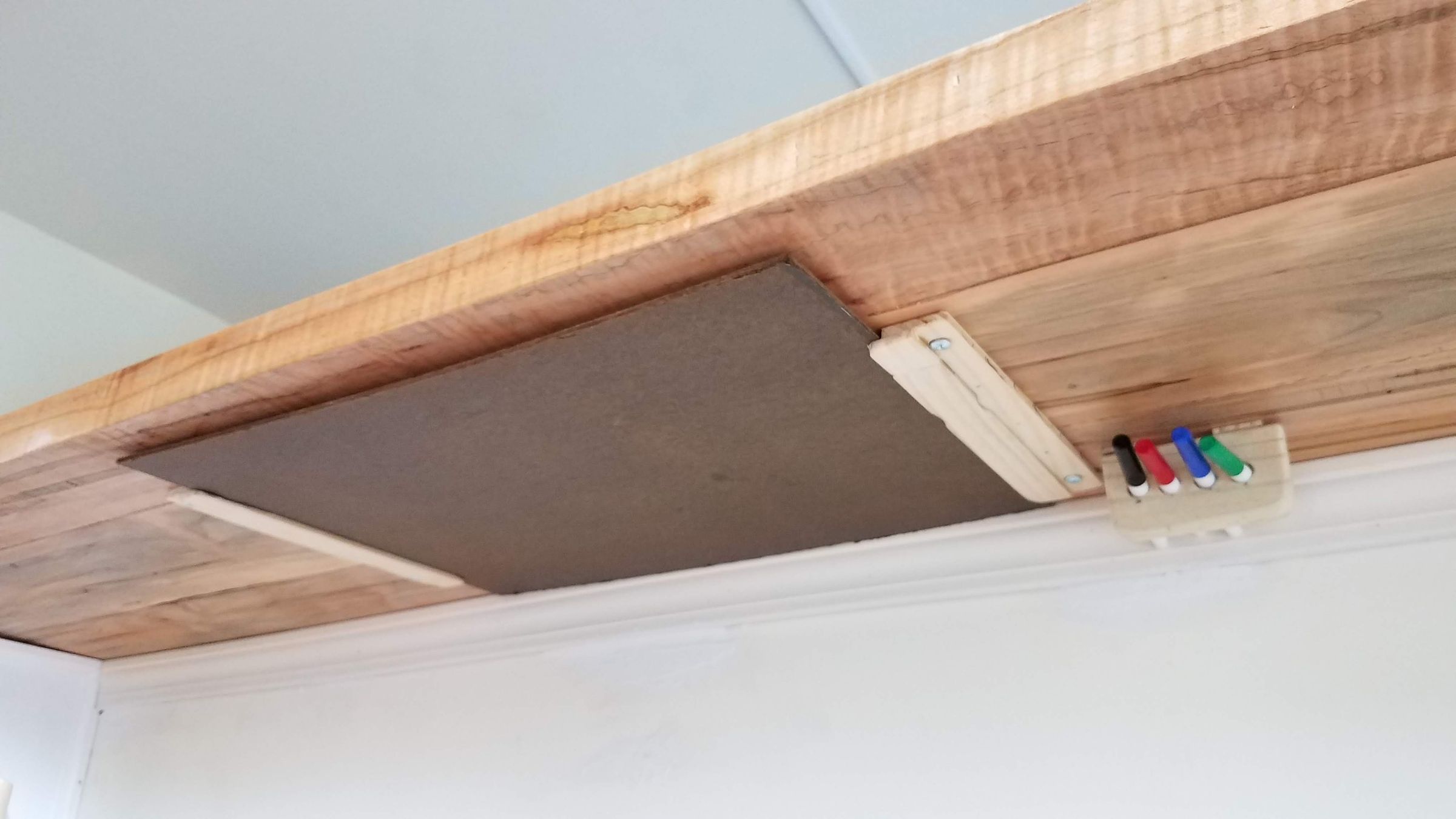 Double Secret White Board Under the Kitchen Table - Instructables