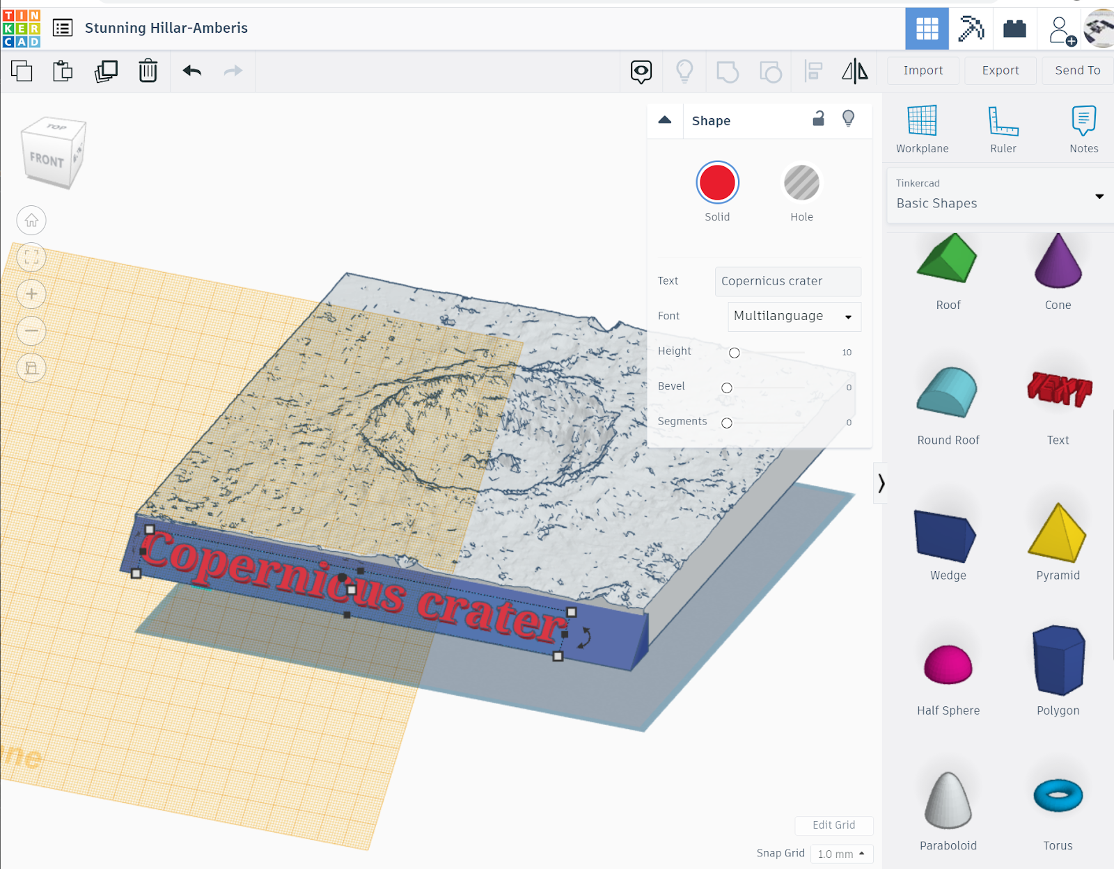 3D Printed Moon Copernicus Crater Desk Décor : 5 Steps (with Pictures ...
