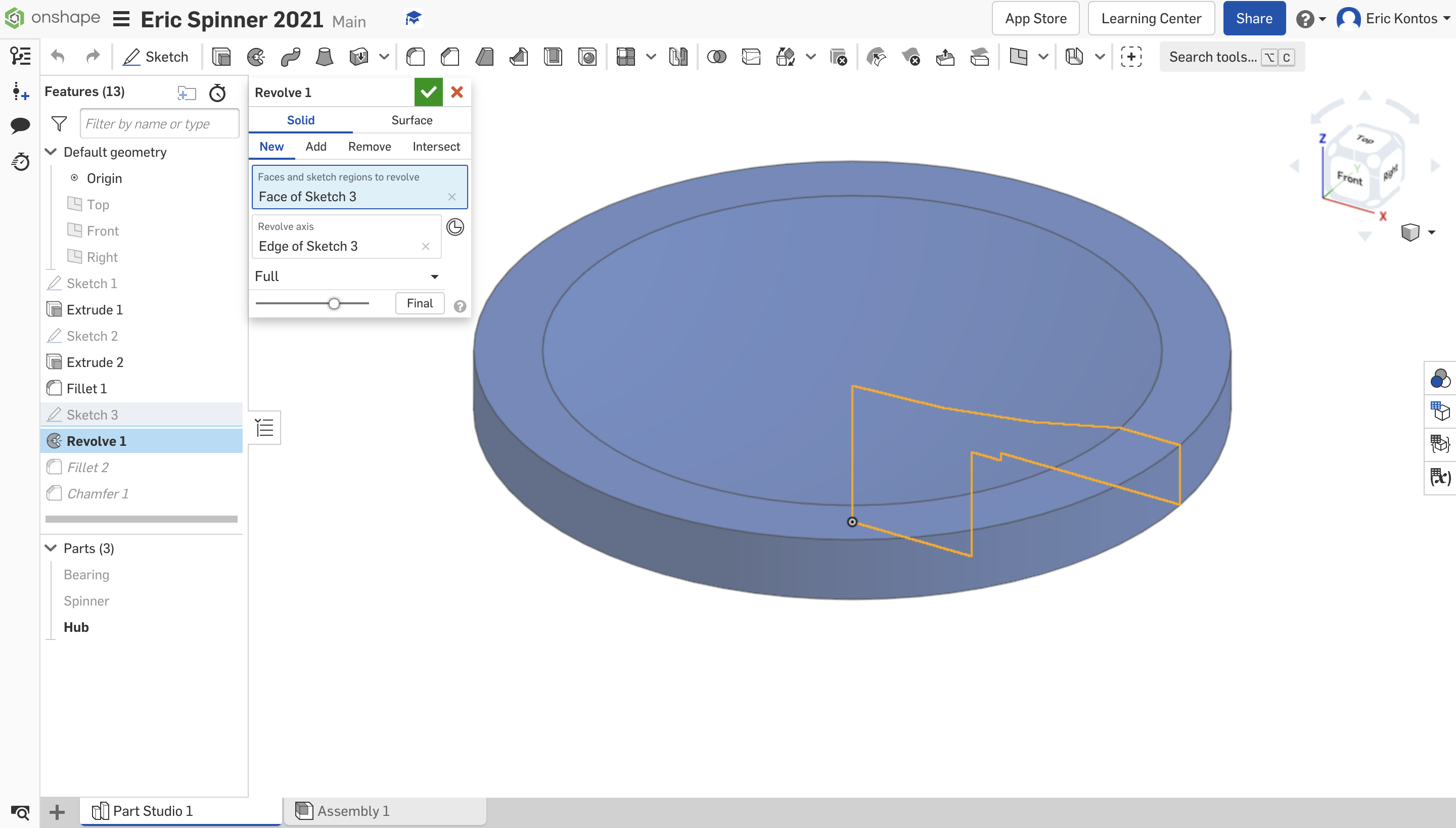 Fidget Spinner in Cad ONSHAPE : 14 Steps (with Pictures) - Instructables