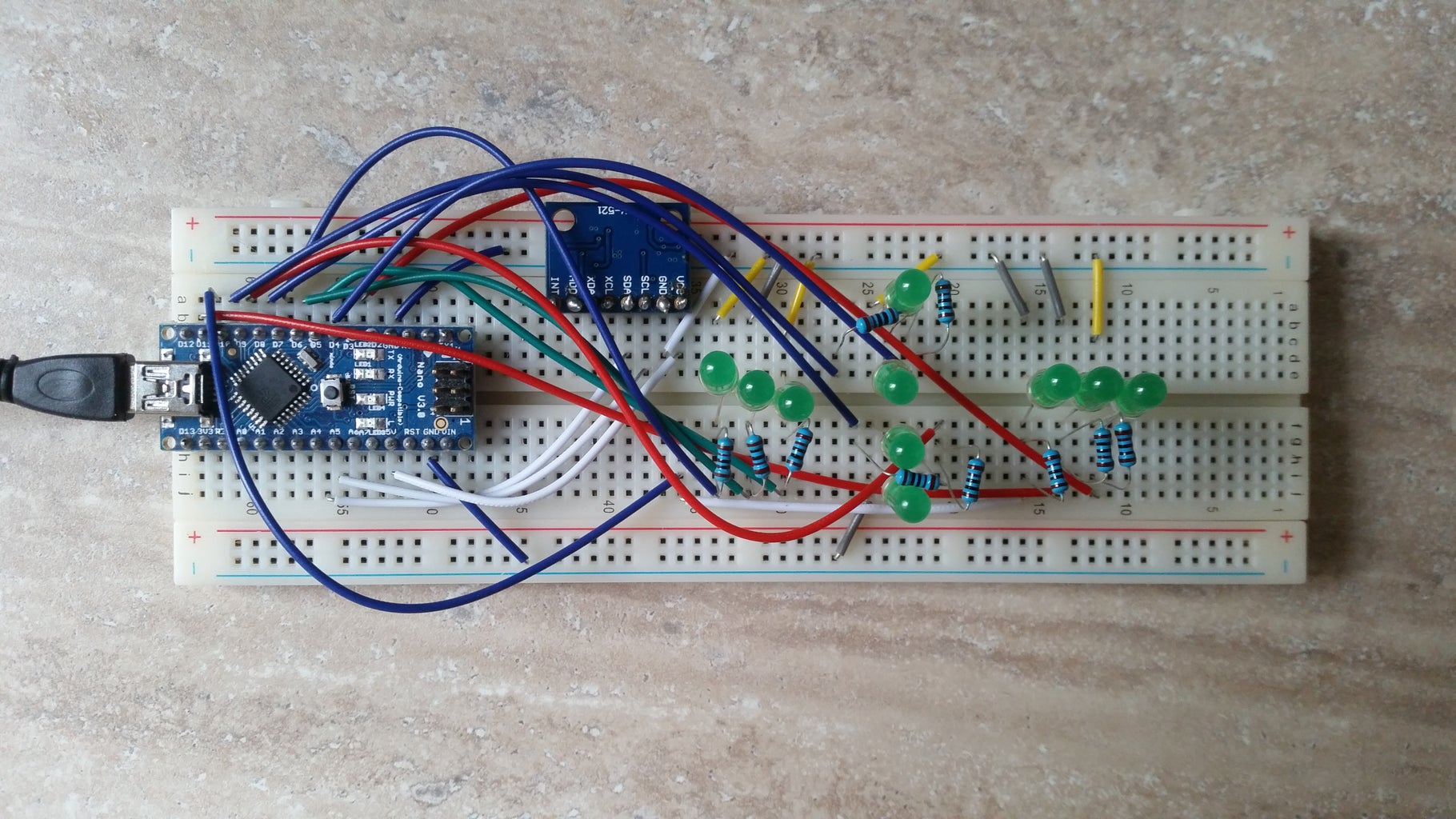 Gyroscope Led Control With Arduino 5 Steps Instructables