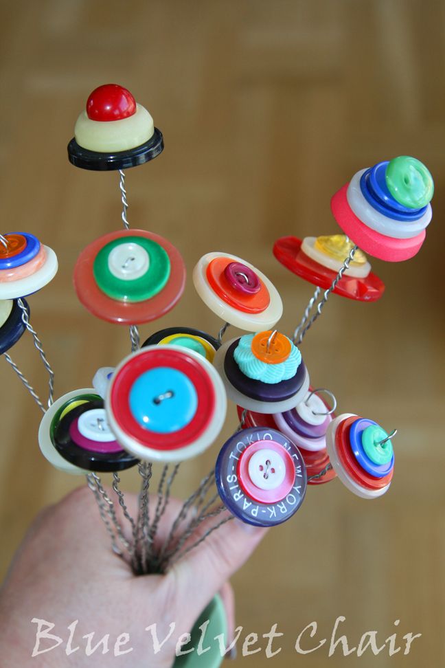 Button Flower Bouquet : 8 Steps (with Pictures) - Instructables