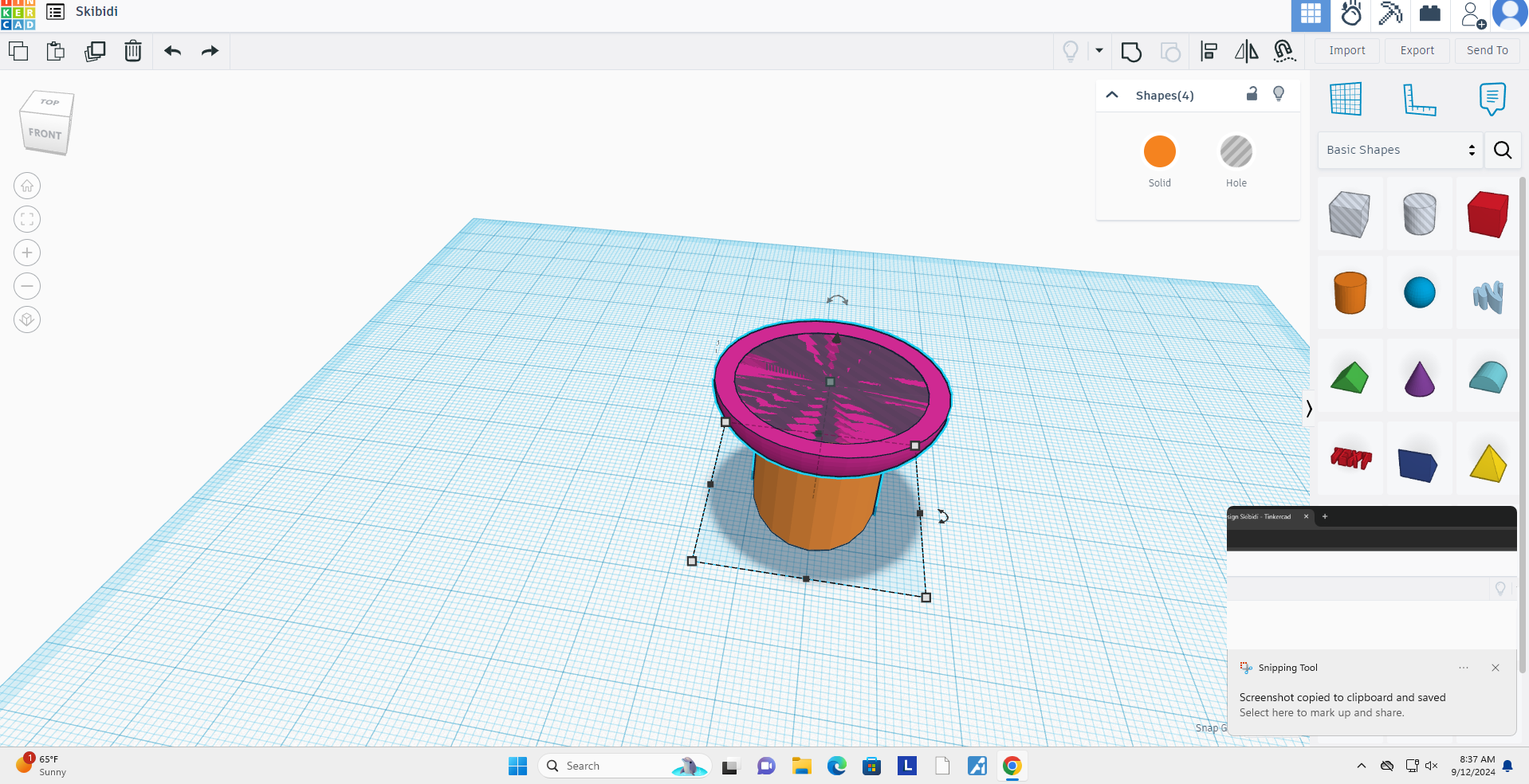 How to Make a Toilet (skibidi) on Tinkercad : 6 Steps - Instructables