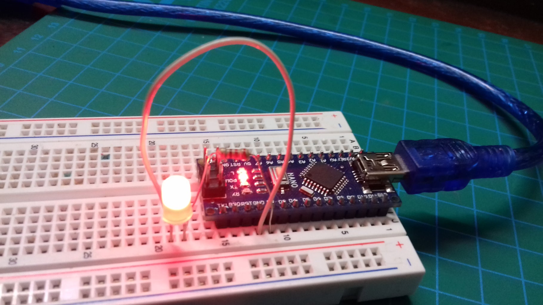 How To Wire An Arduino With A Led Como Conectar Un Arduino Con Un Led 4 Steps With Pictures