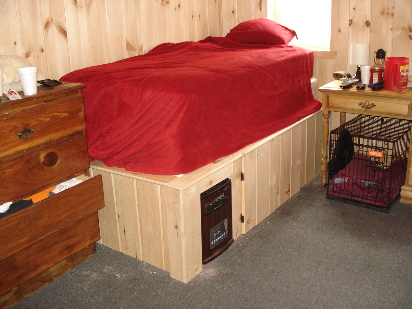 Raised Cabin Bed Frame With Hidden Space : 7 Steps - Instructables