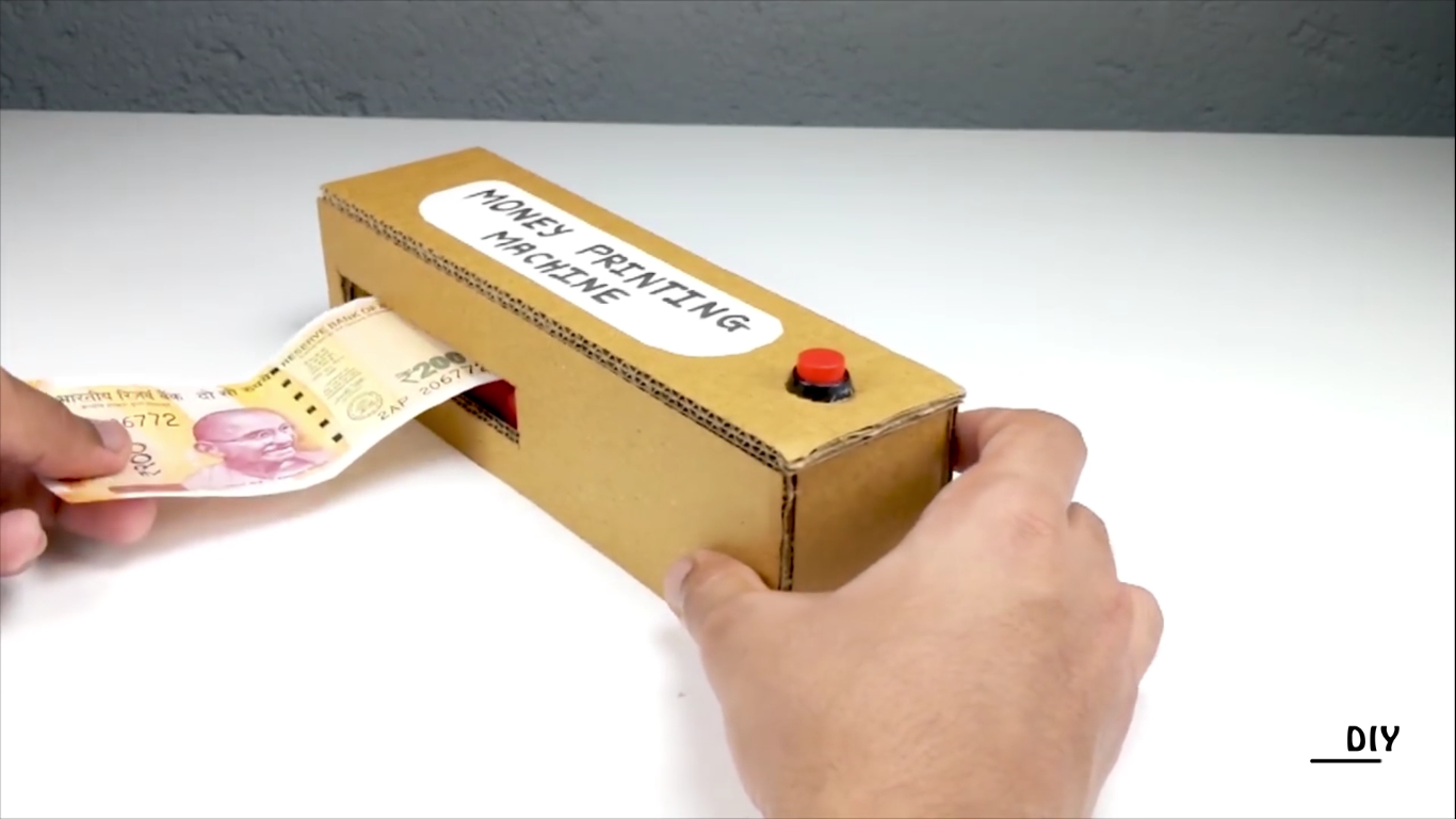 How to Make Money PRINTING Machine From Cardboard DIY at Home : 8 Steps ...
