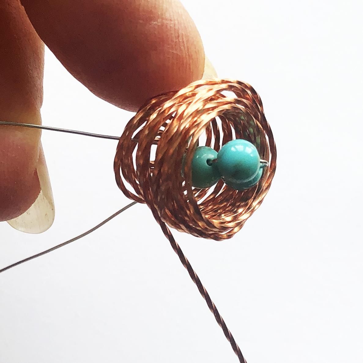 Copper & Turquoise Bird's Nest Pendant : 10 Steps (with Pictures) - Instructables