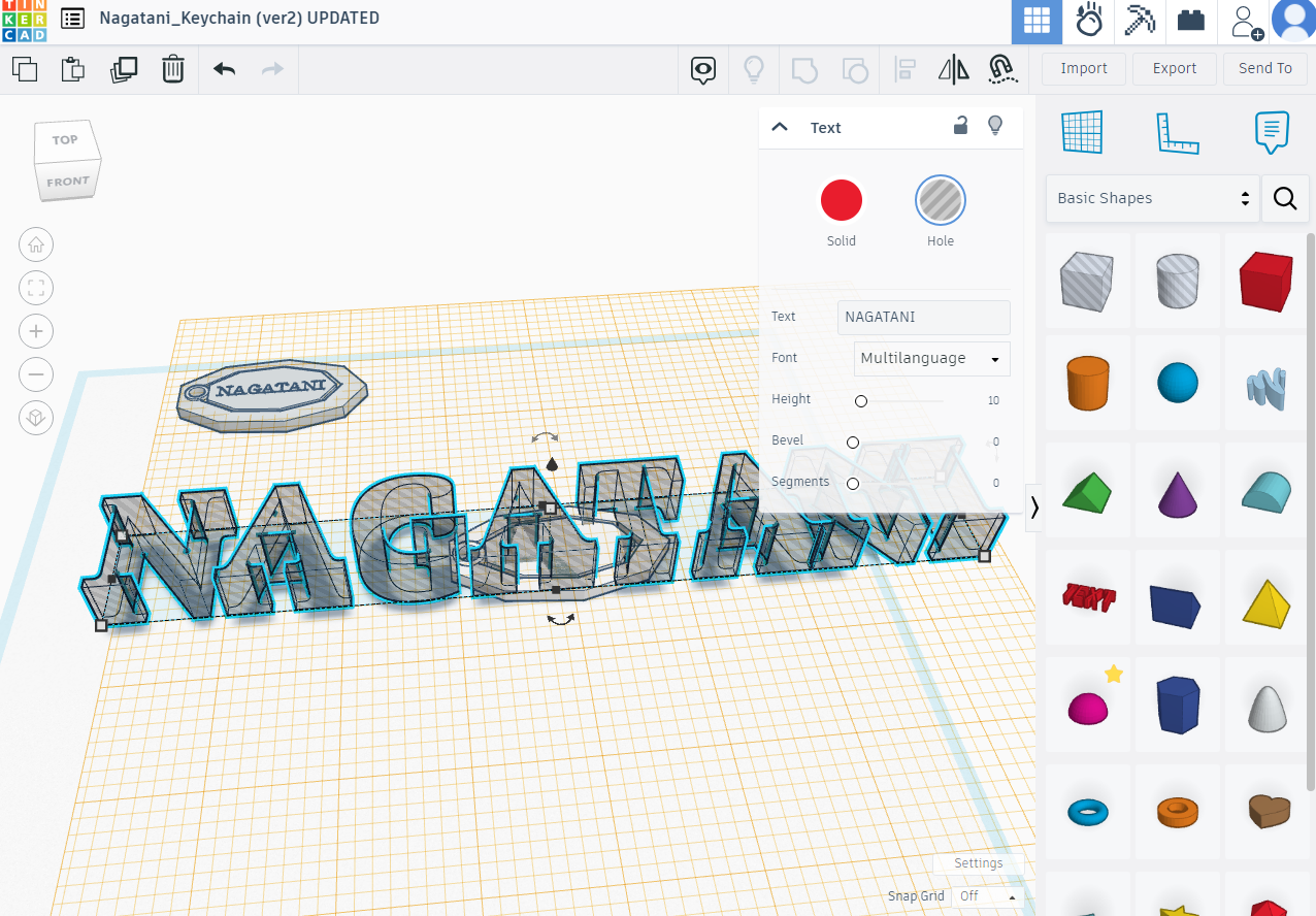 Introduction to Tinkercad: Name Keychain : 13 Steps (with Pictures ...