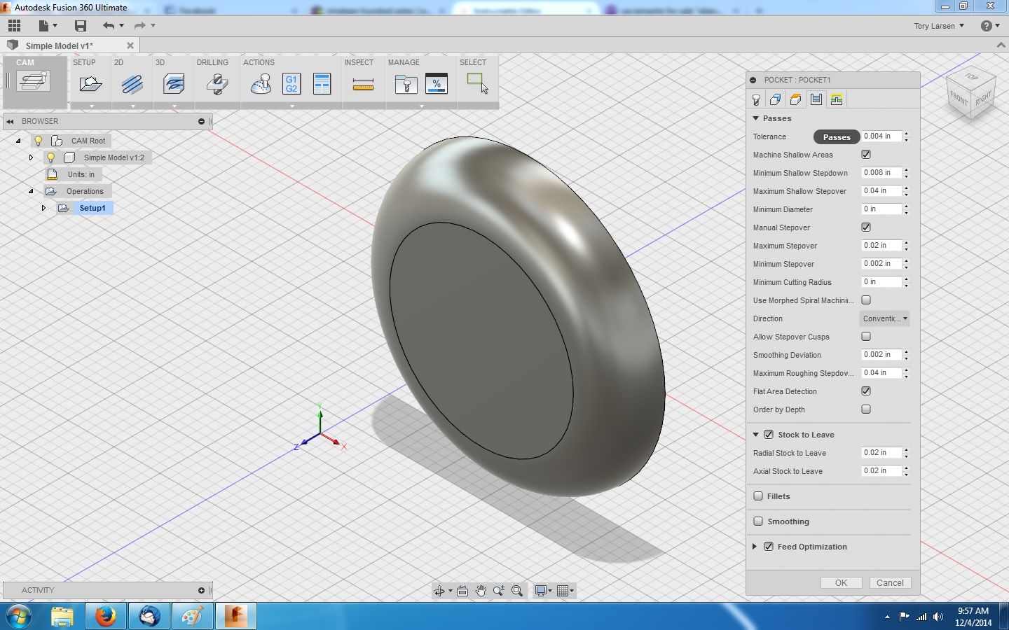 Creating a Simple 3D Model on Fusion 360 and Creating a Toolpath ...