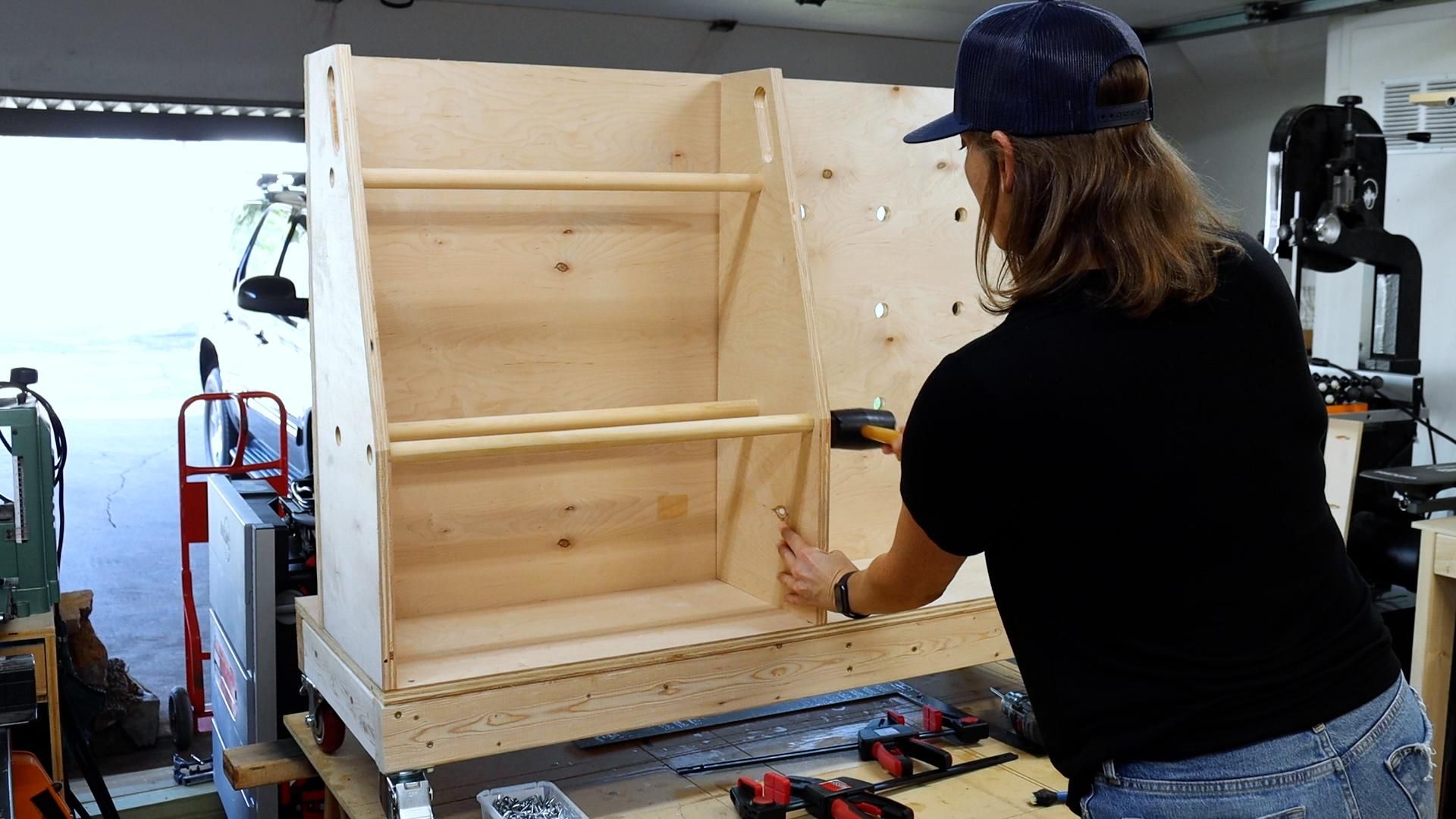 DIY Mobile Plywood and Lumber Storage Cart | Only 1 Sheet of Plywood ...