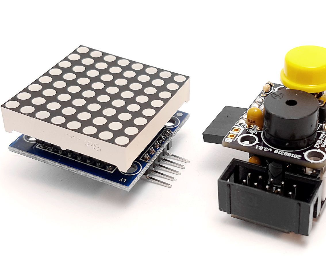 How to Interface a MAX7219 Driven LED Matrix 8x8 With ATtiny85 ...
