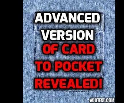Advanced Card to Pocket Magic Trick Revealed - Instructables