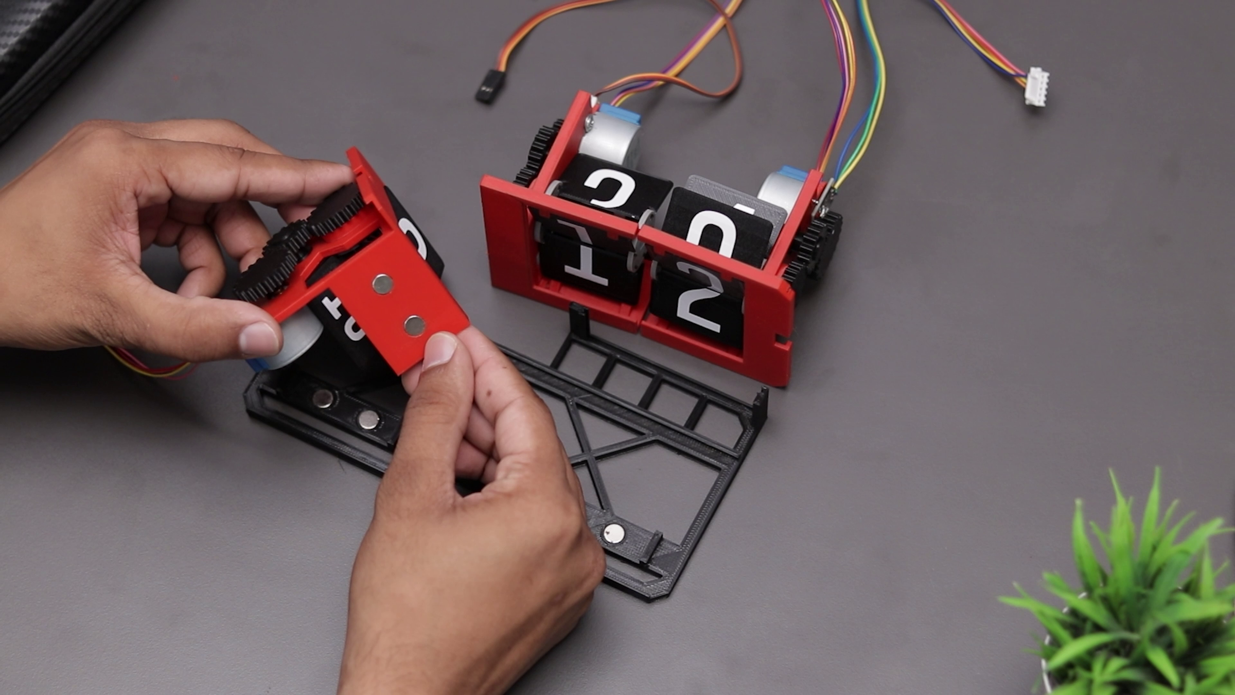 Making a Split Flat Display Clock - 3D Printed | Arduino : 16 Steps ...