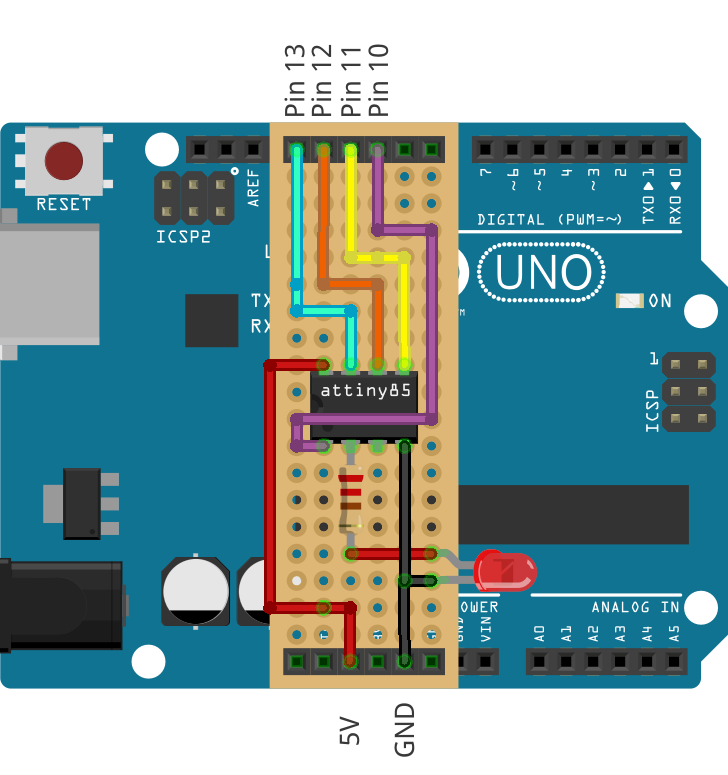Programming Shield For Attiny85 Micro Controller 5 Steps Instructables