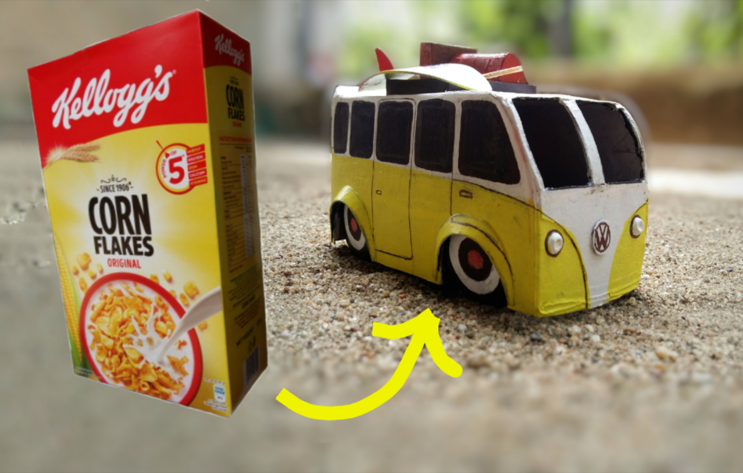VW Mini Bus Model From Cardboard Box : 7 Steps (with Pictures ...