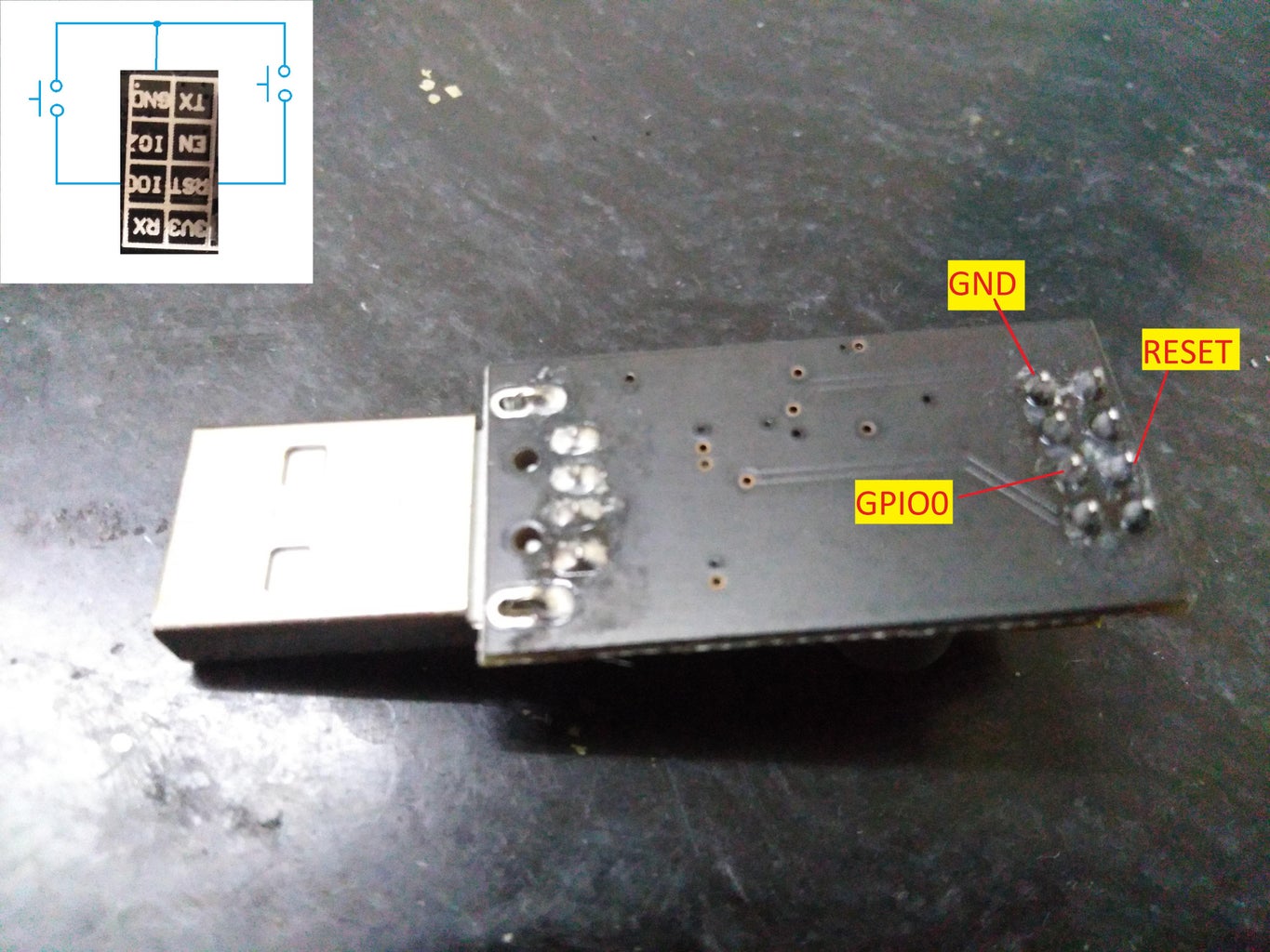 Usb Esp 01 Programmer Modification For Boot Mode And Reset Instructables