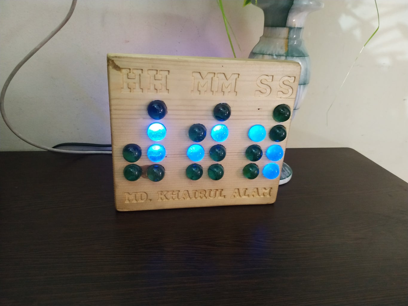 Binary Desk Clock 9 Steps With Pictures Instructables