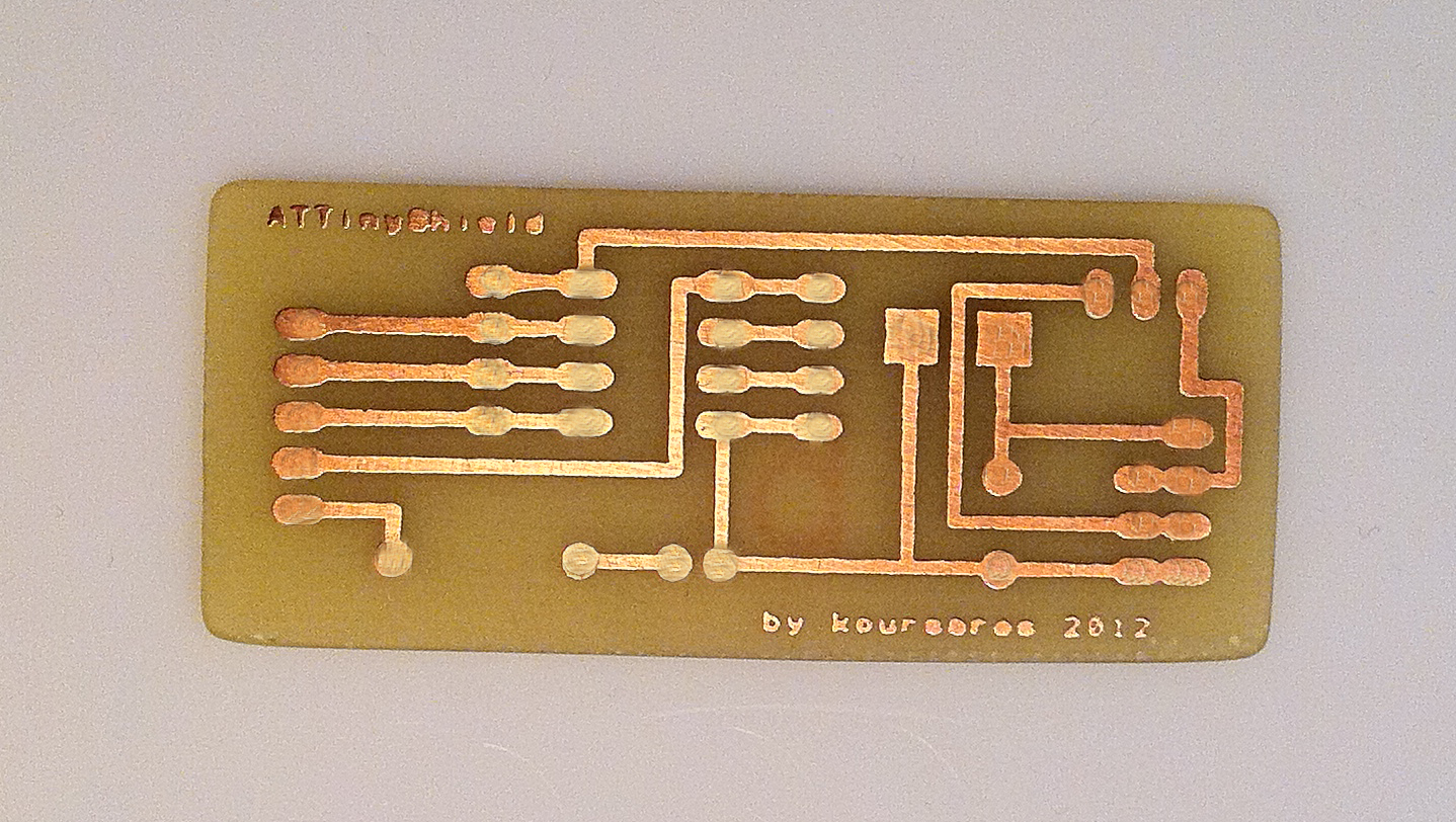 Arduino ATtiny85 Programmer Shield on PCB [ATtinyShield] : 9 Steps ...