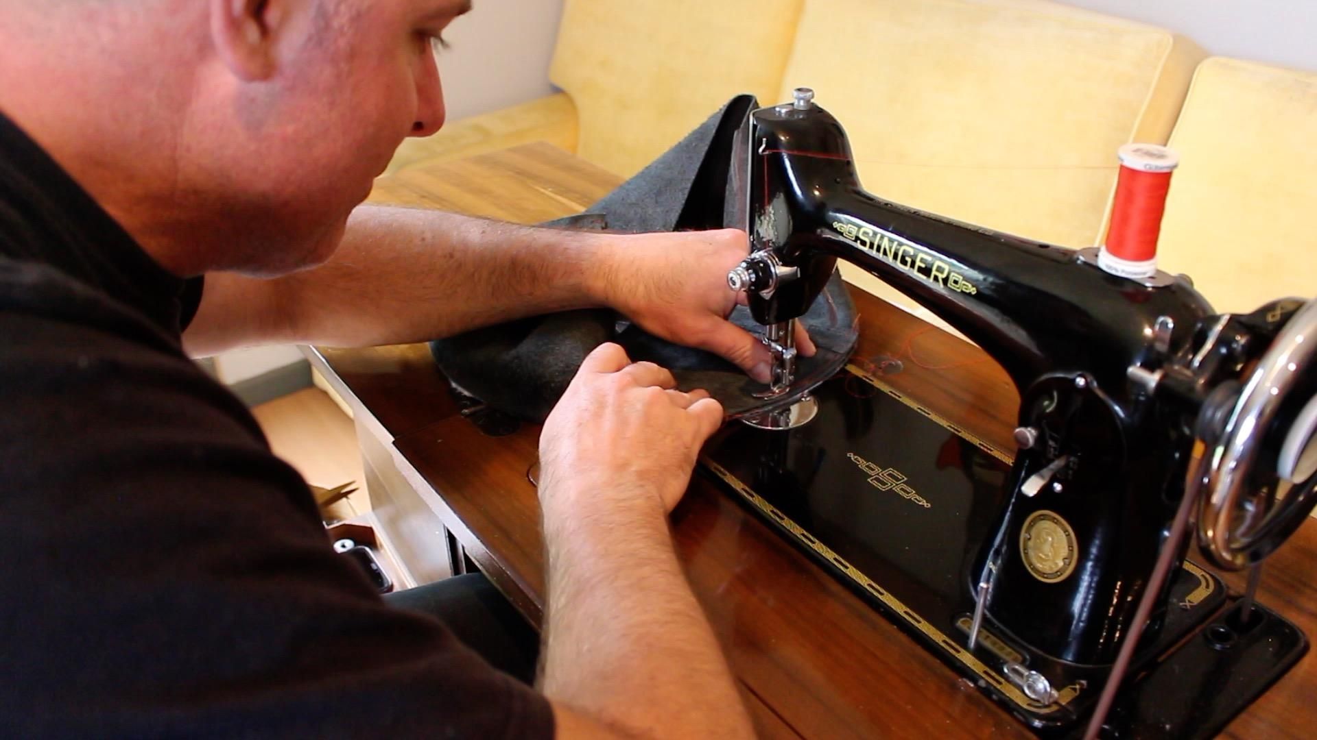 Leather Bar Stool Seat Cover With Diamond Stitching Pattern : 18 Steps ...