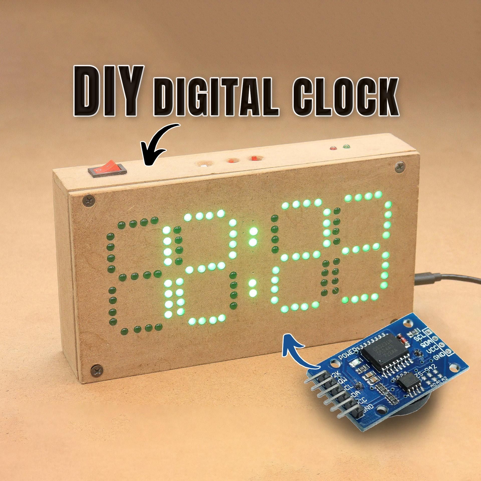 How to Make a Digital Clock at Home Using Arduino & RTC Module - Auto ...