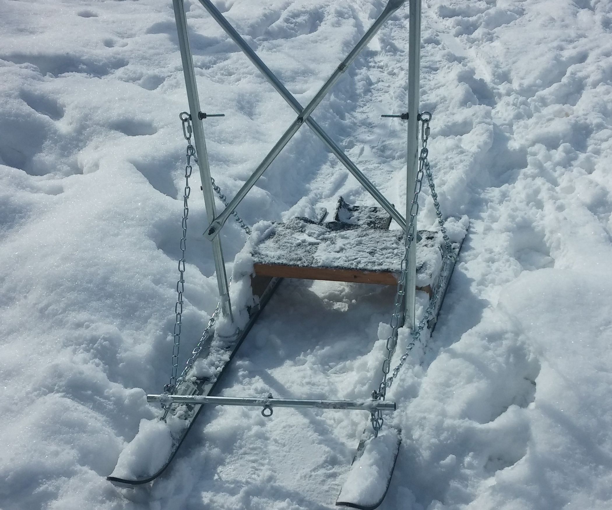 DIY - Homemade Dog Sled / Kick Sled / Snowmobile Sled : 14 Steps (with ...