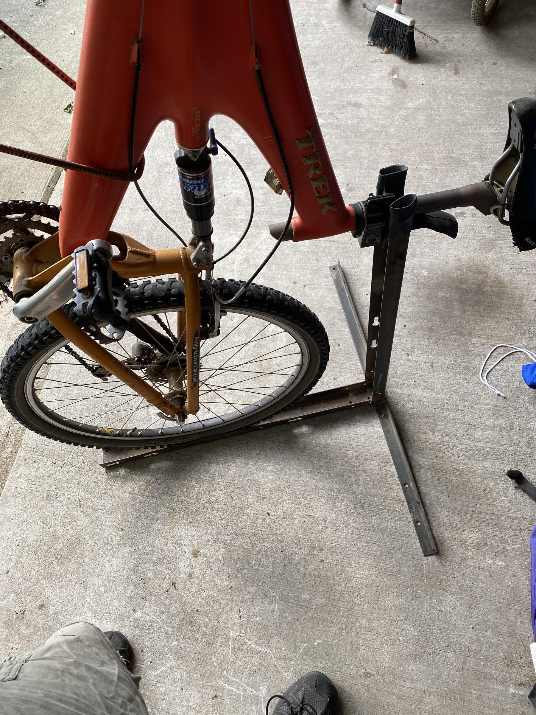 Compact Upright Bicycle Stand Made From Bed Frame Rails : 9 Steps (with ...