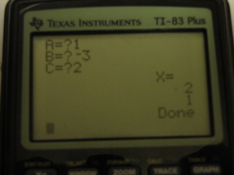 Quadratic Formula for the TI-83 and 84 : 4 Steps - Instructables