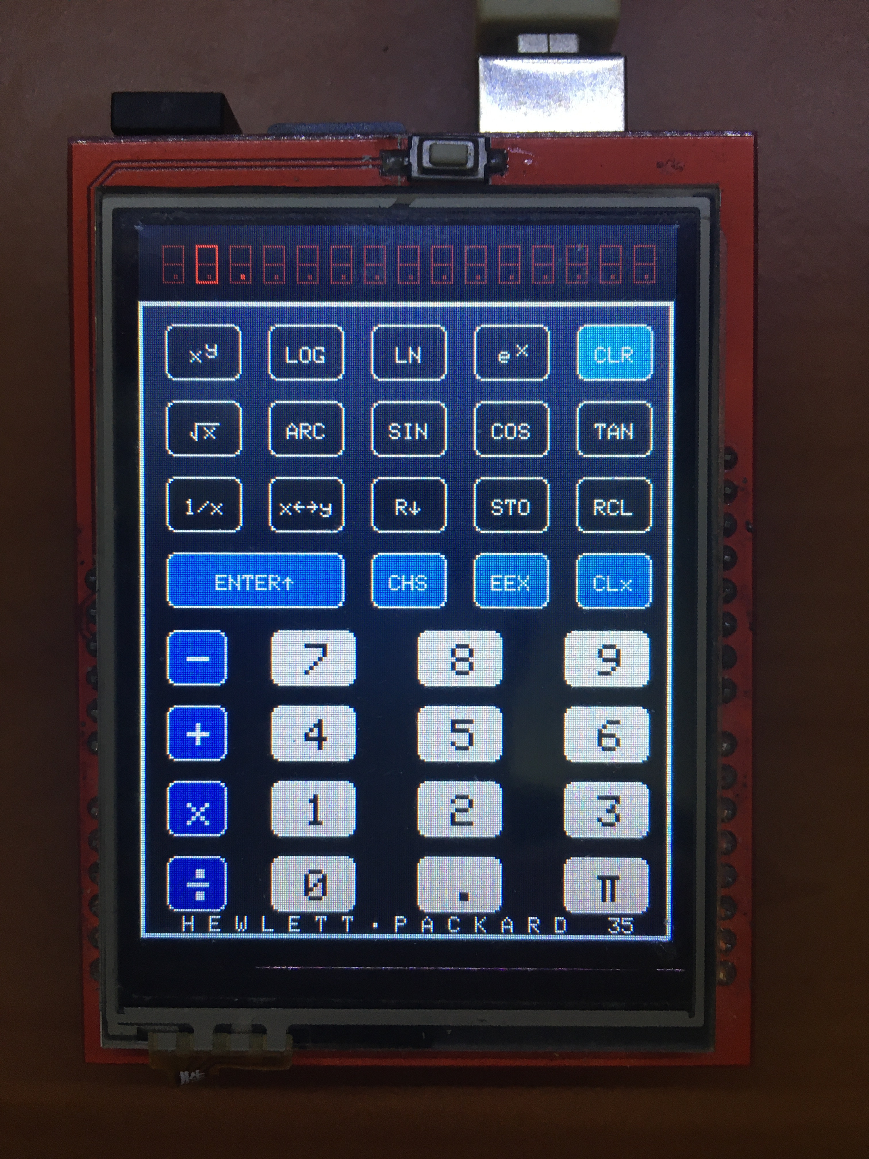 HP-35 Scientific Calculator Emulator With Arduino Uno : 4 Steps ...