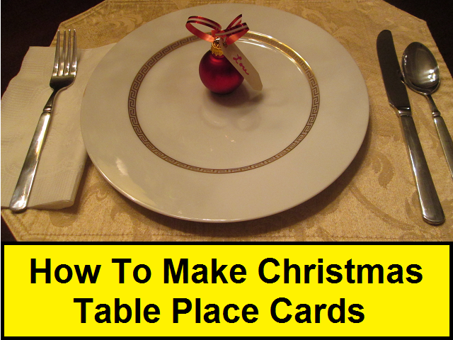 How to Make Christmas Table Place Cards - Instructables