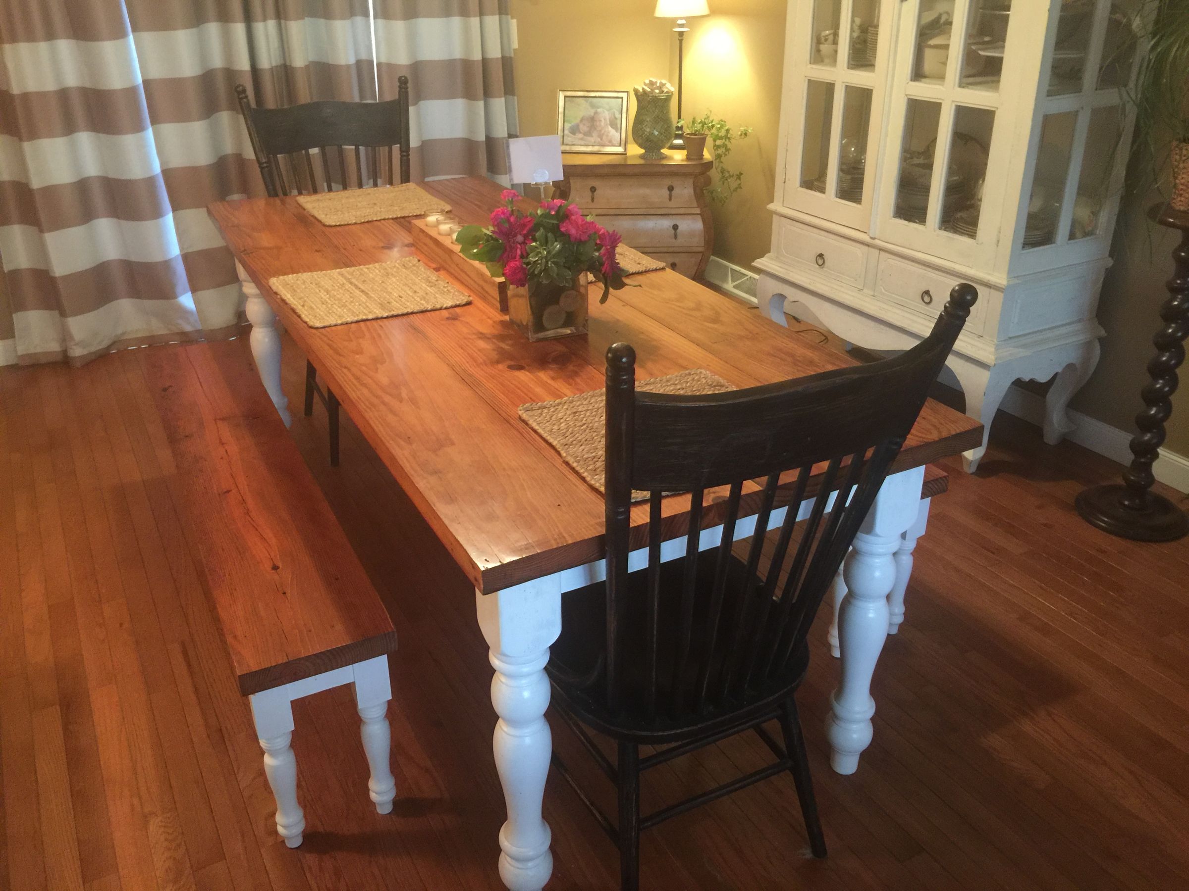 Another Farmhouse Table (and Benches) : 10 Steps (with Pictures ...