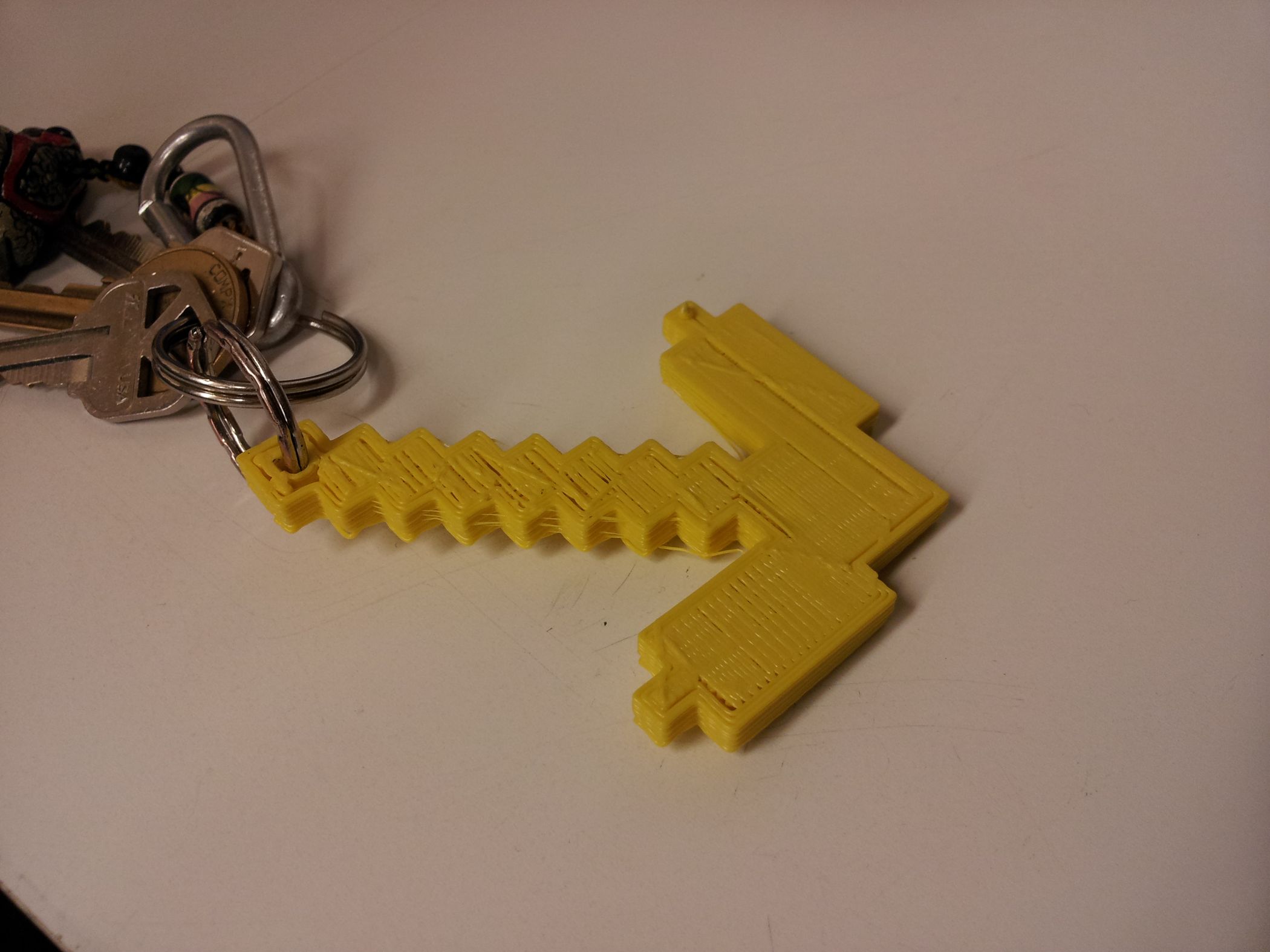 Basic Minecraft Pickaxe Keychain : 6 Steps - Instructables