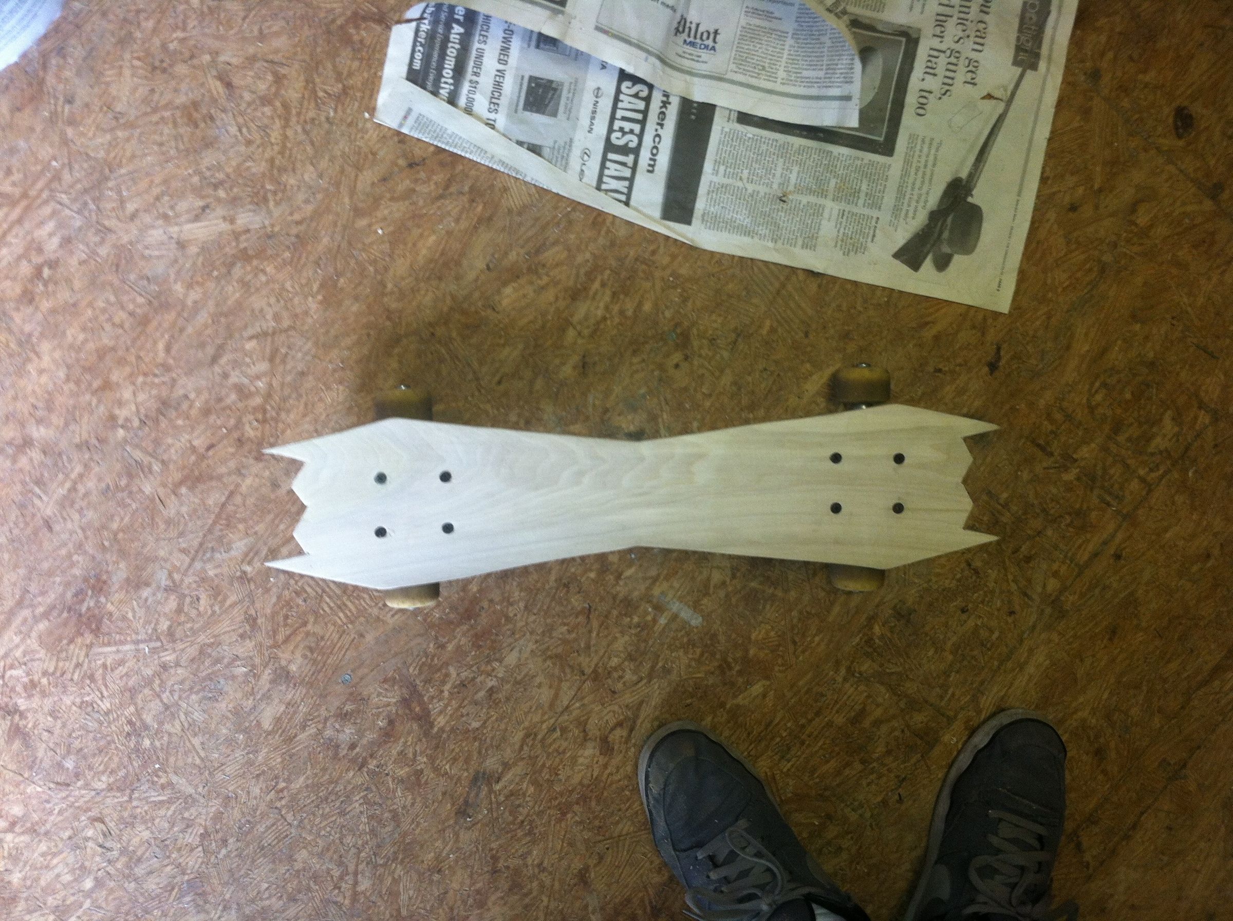 Homemade Wooden Skateboard! : 8 Steps - Instructables