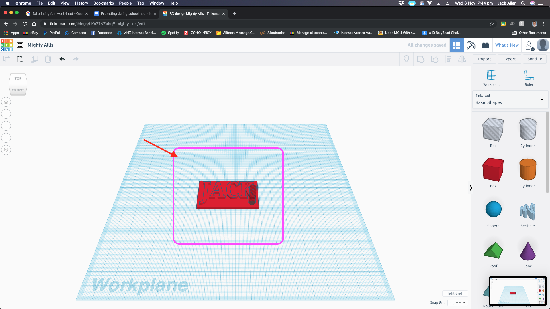 TinkerCAD Key Tag Tutorial : 6 Steps - Instructables