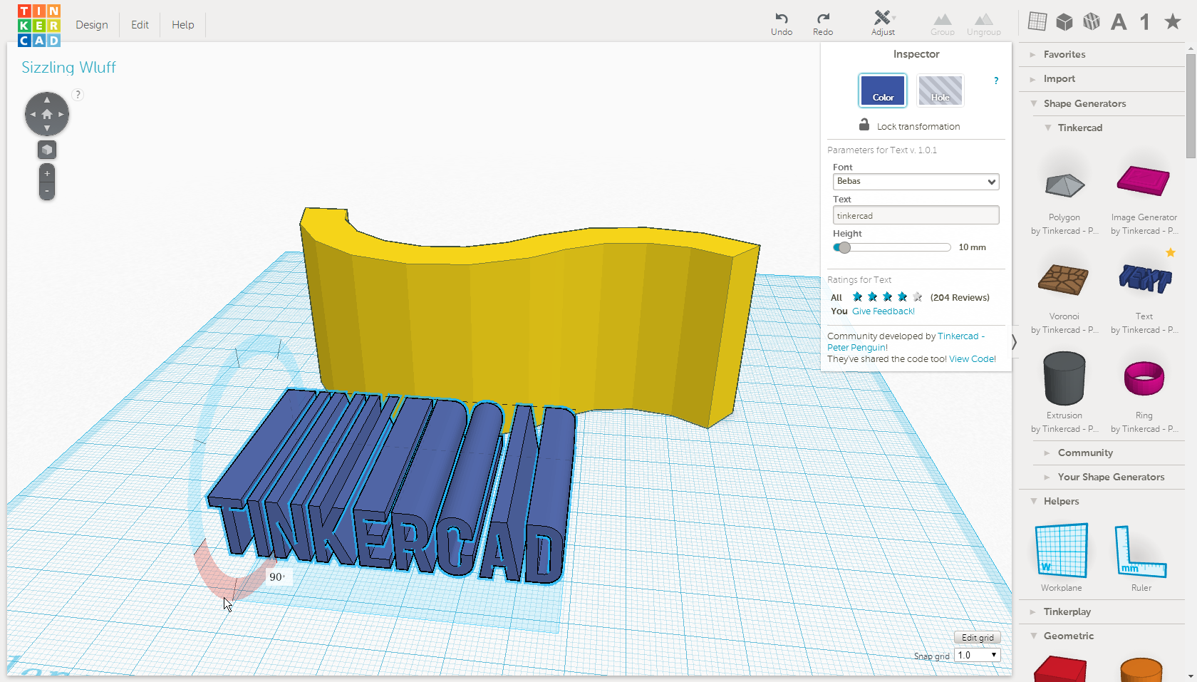Tinkercad: Easy to Create Curve Text : 6 Steps (with Pictures) - Instructables