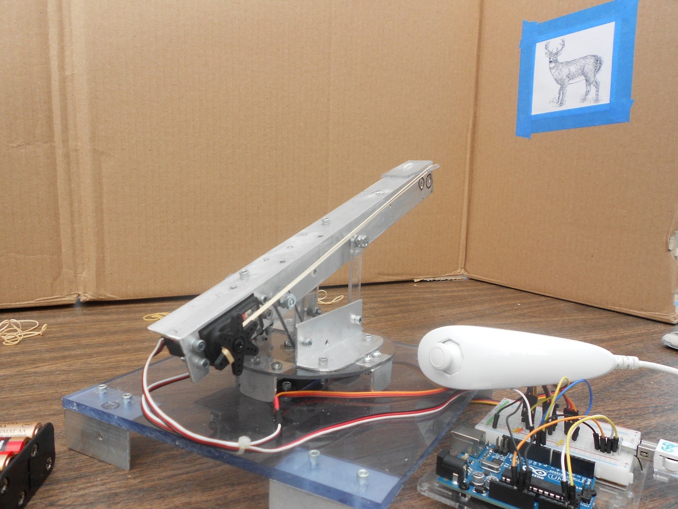6 Shot Arduino Rubber Band Turret Wii Nunchuck Arduino 5 Steps Instructables