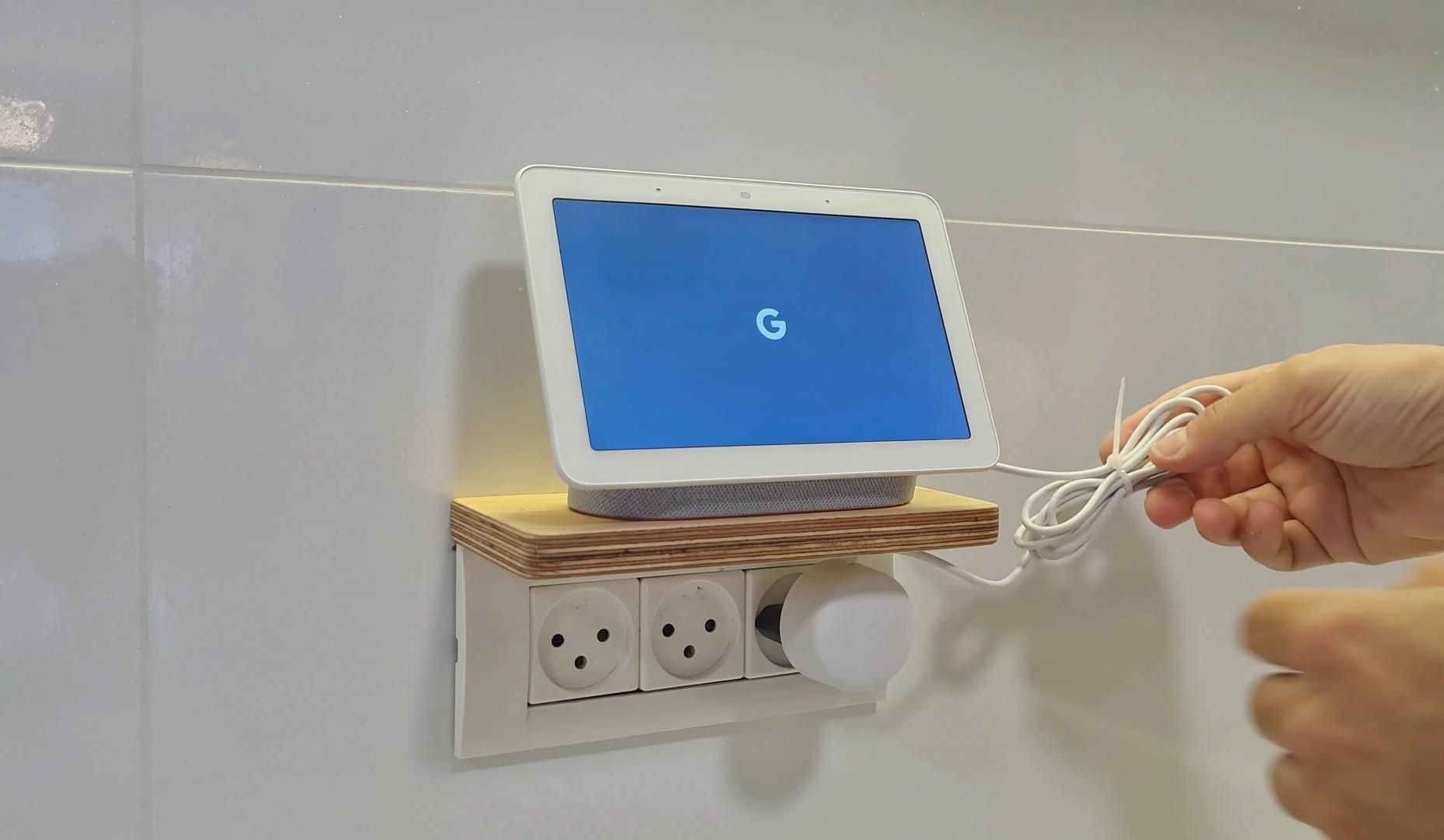 Small Wooden Floating Shelf HACK - NO Drilling NO Glue | Google Nest ...