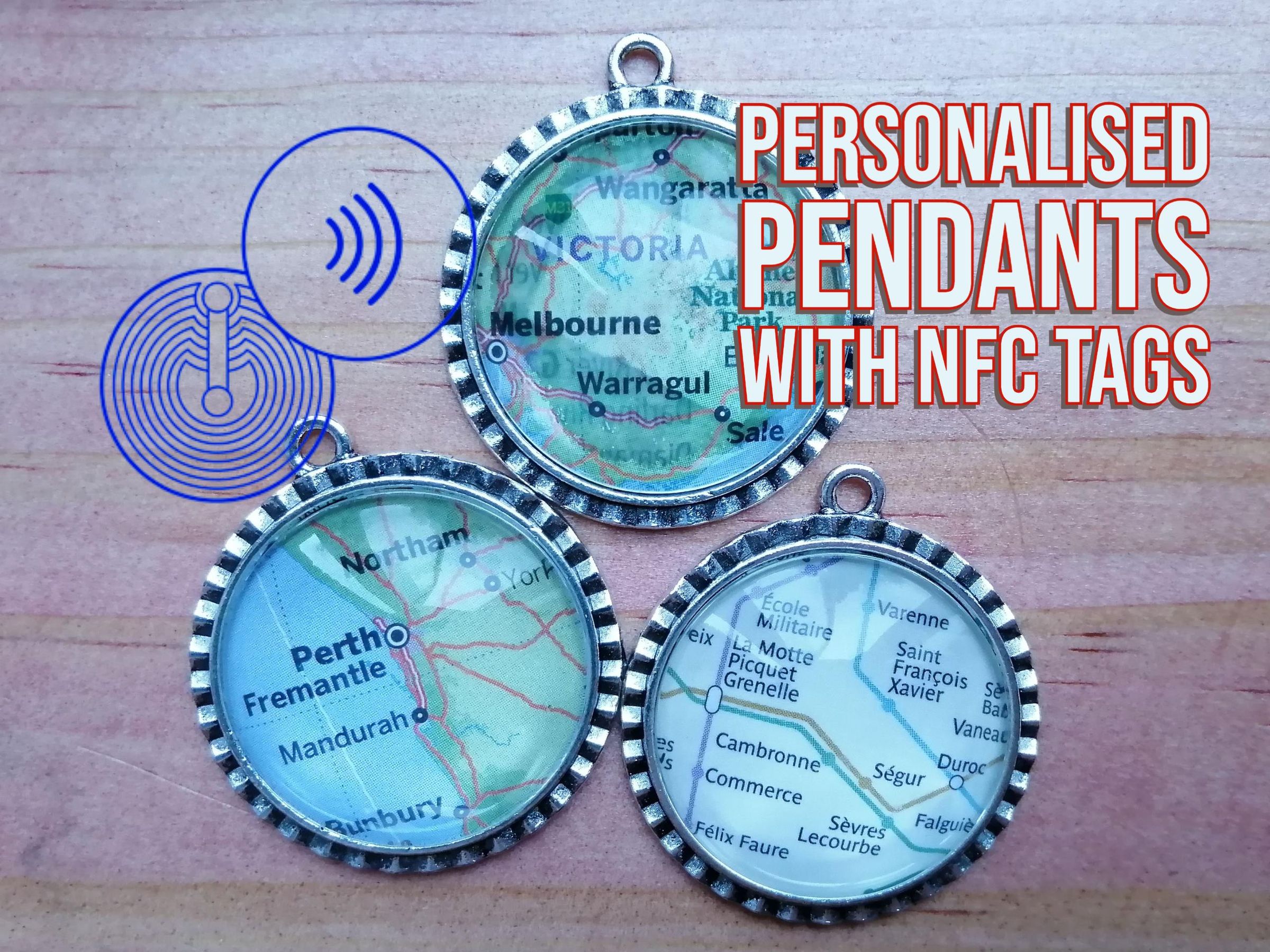 Map Pendants With NFC Tags : 6 Steps (with Pictures) - Instructables