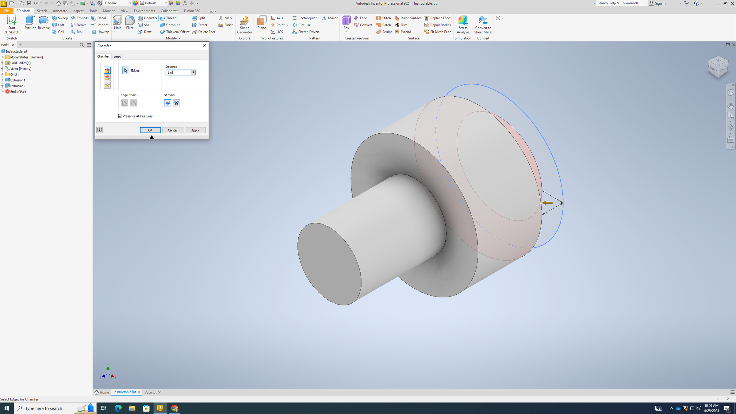Simpe Vase for Flowers Made With Autodesk Inventor : 12 Steps ...