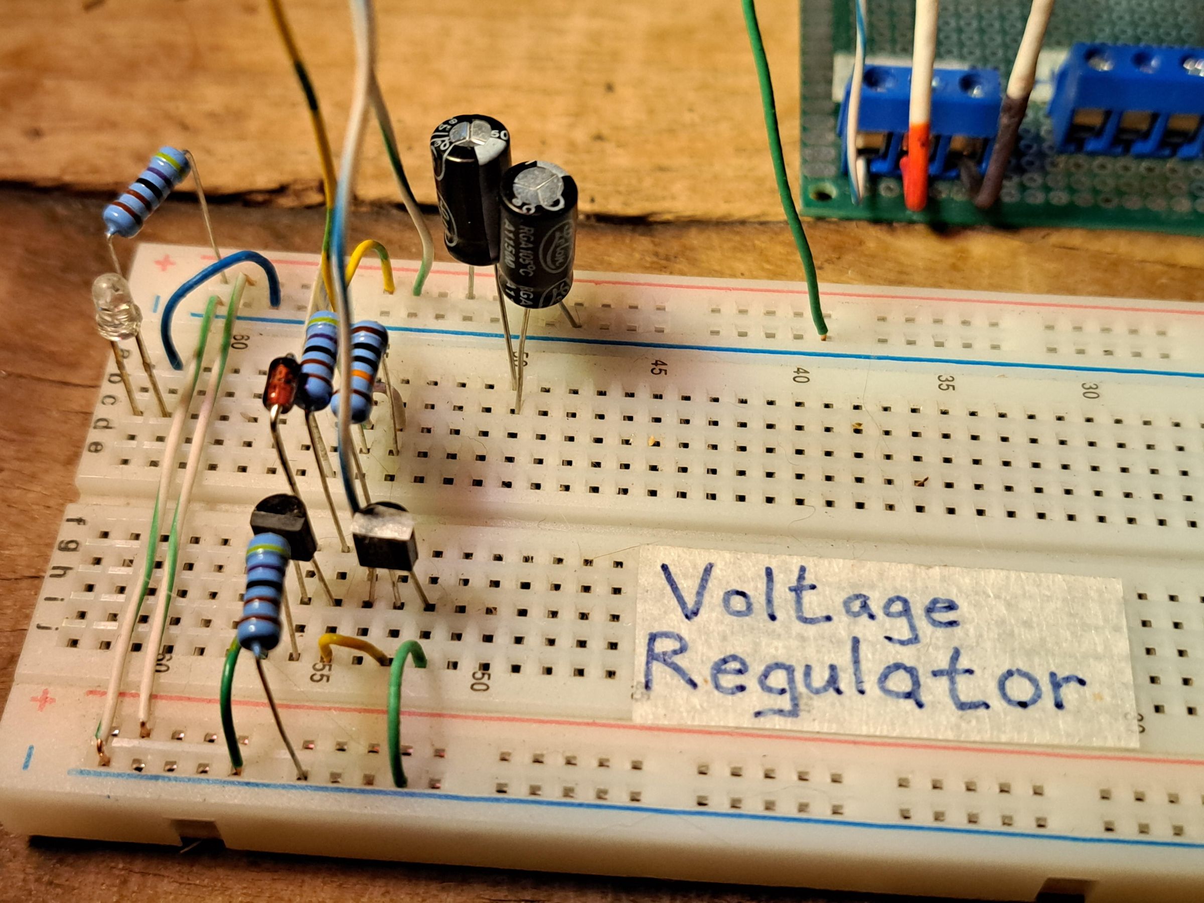 LDO Voltage Regulator, 1 MOSFET, 2 BJTs, and a Zener,