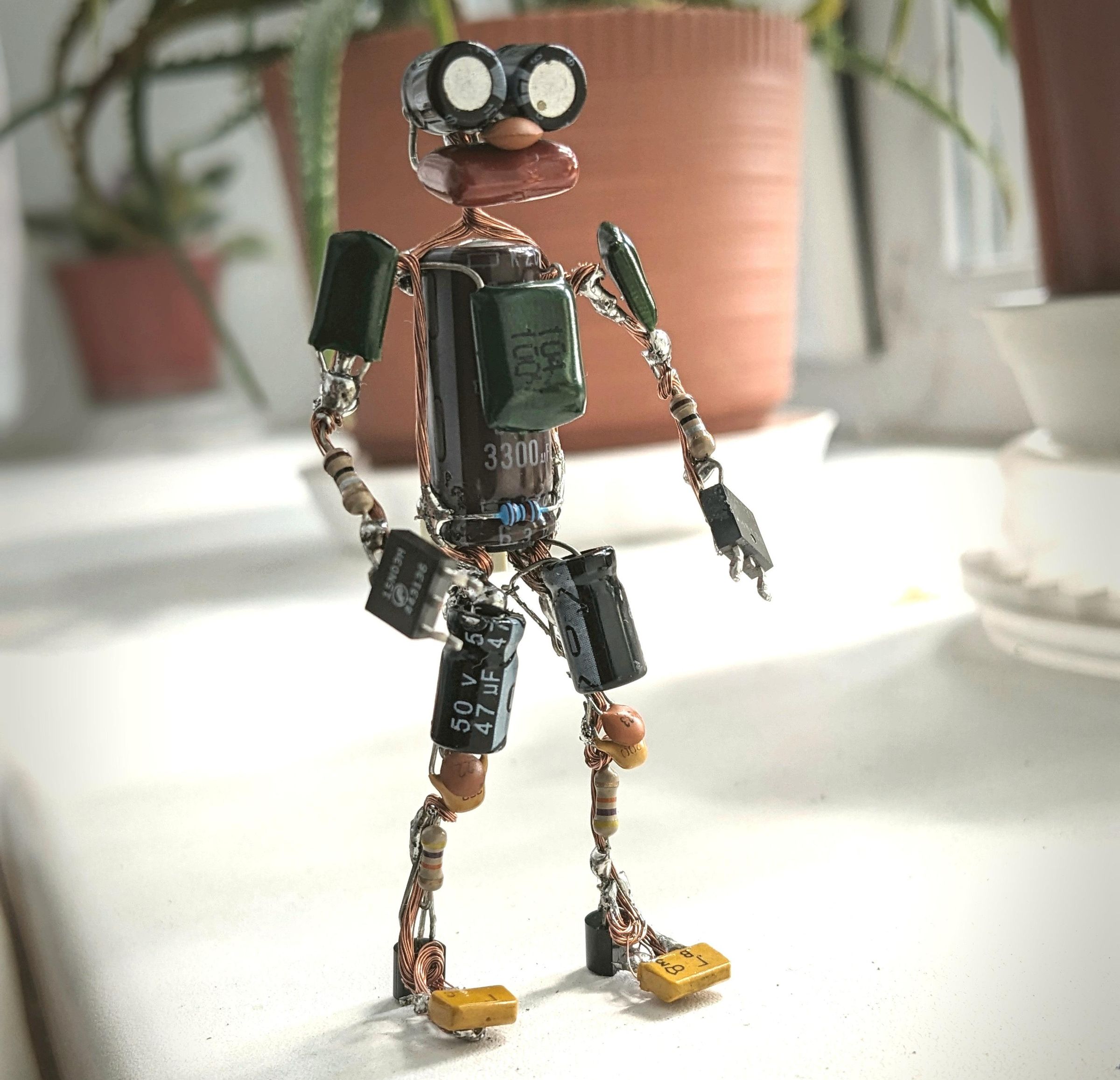 Stop Motion Puppet From Copper Wire Scraps and Electronic Waste : 6 ...