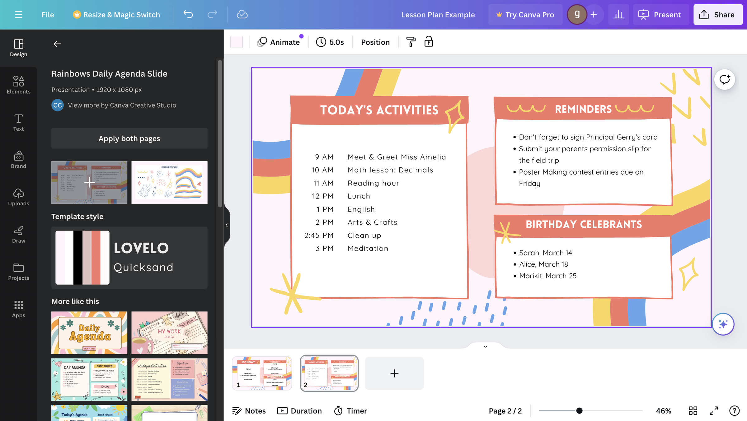 Fun, Cute, and Easy Lesson Plan With Canva! : 10 Steps - Instructables