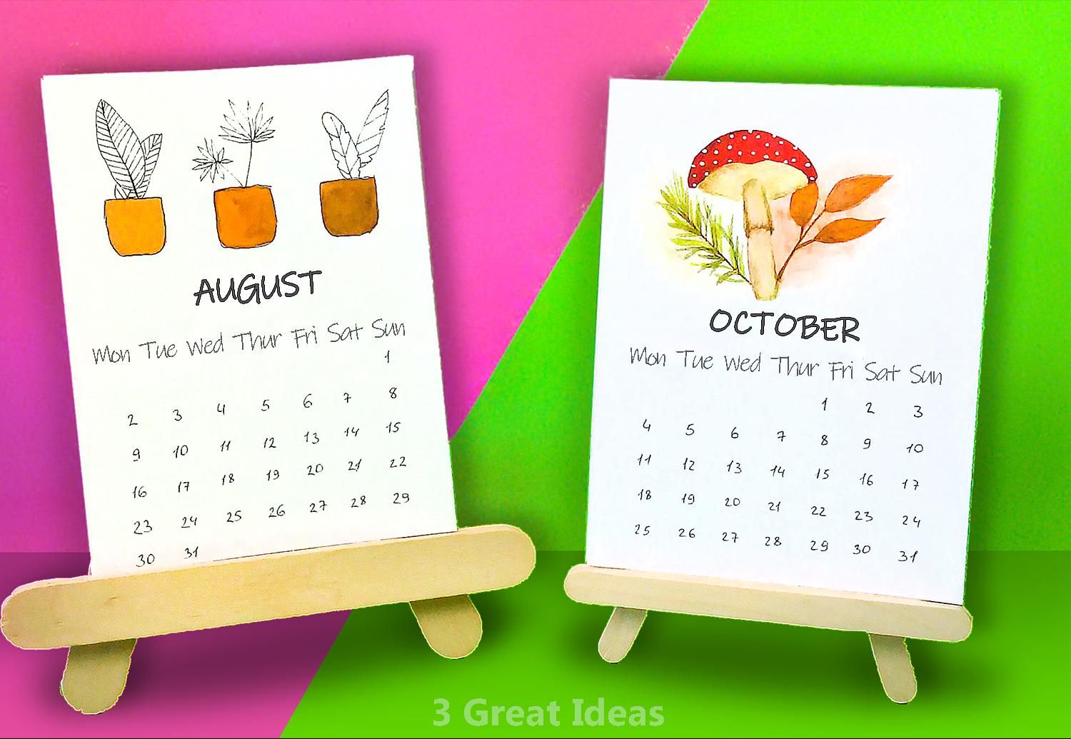 Diy Desk Calendar and Calendar Stand Making : 9 Steps - Instructables