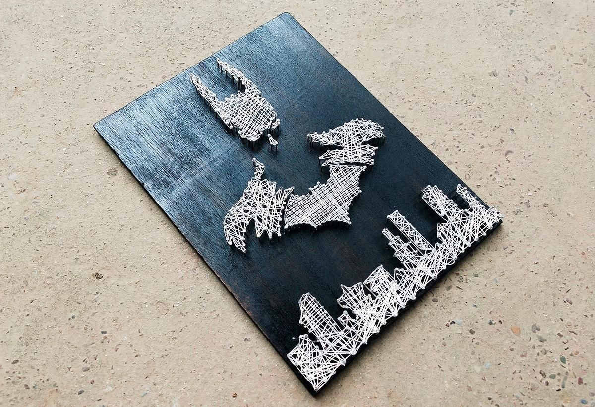 BATMAN | String Art : 6 Steps (with Pictures) - Instructables